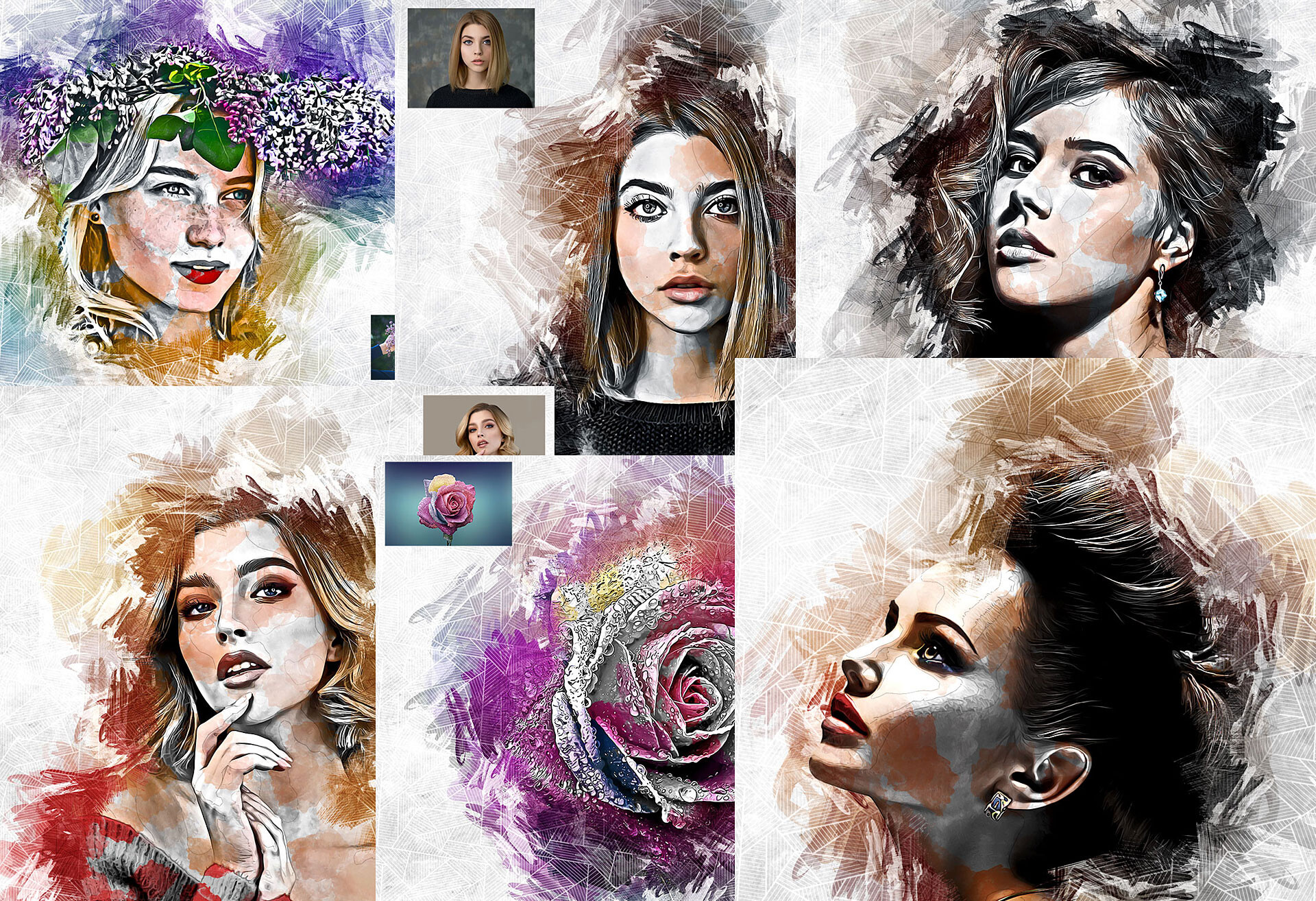 how to draw portrait with photoshop