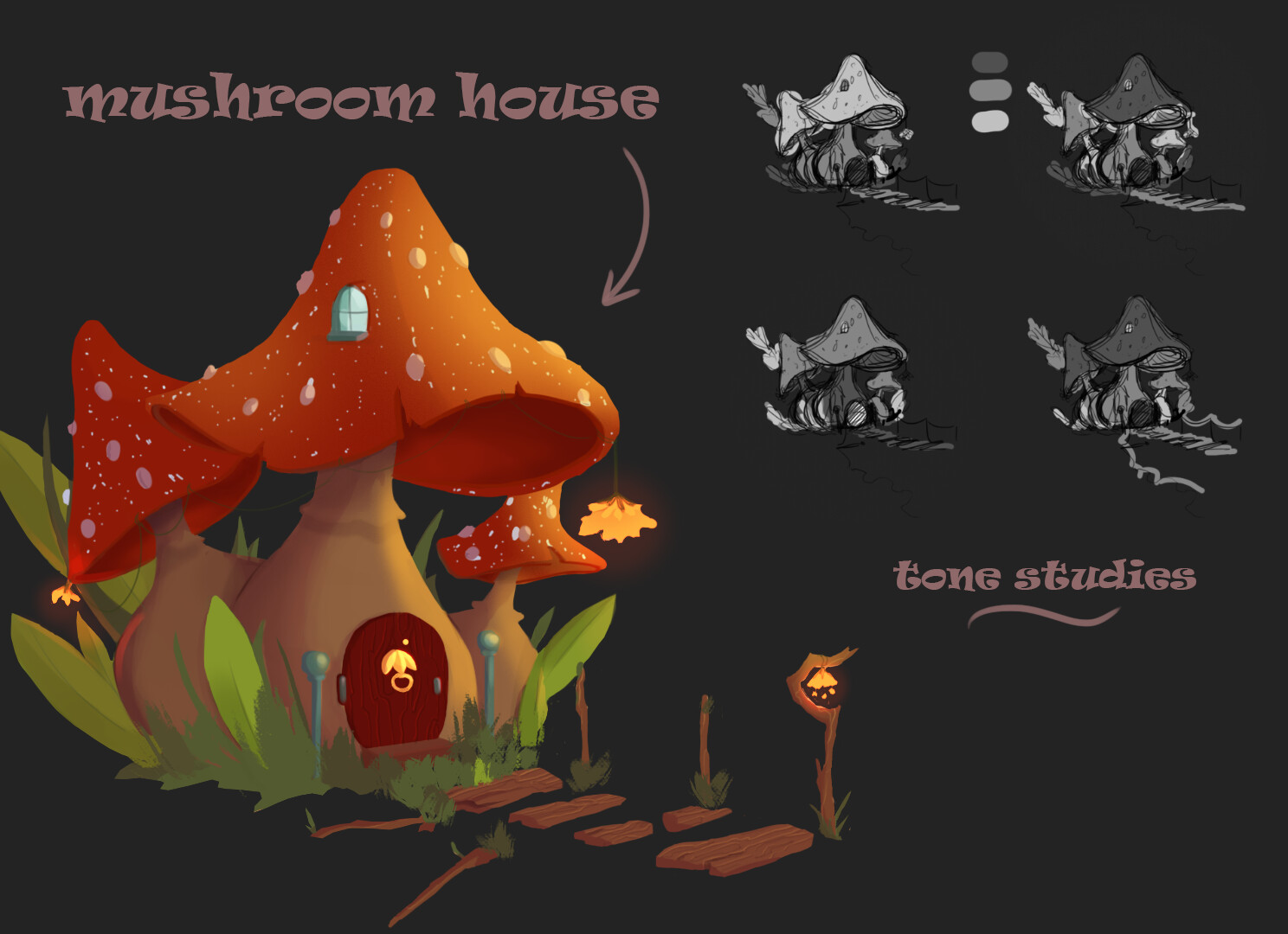 ArtStation - Mushroom house concept