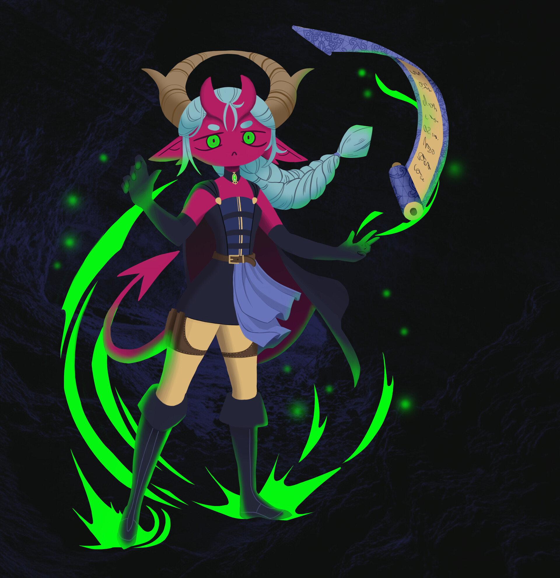 ArtStation - Tiefling cartoon