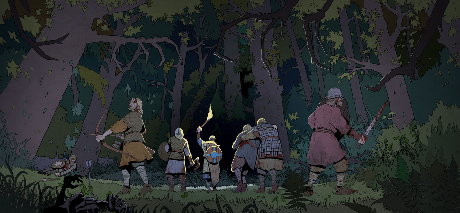 ArtStation - 12 warriors game promoart