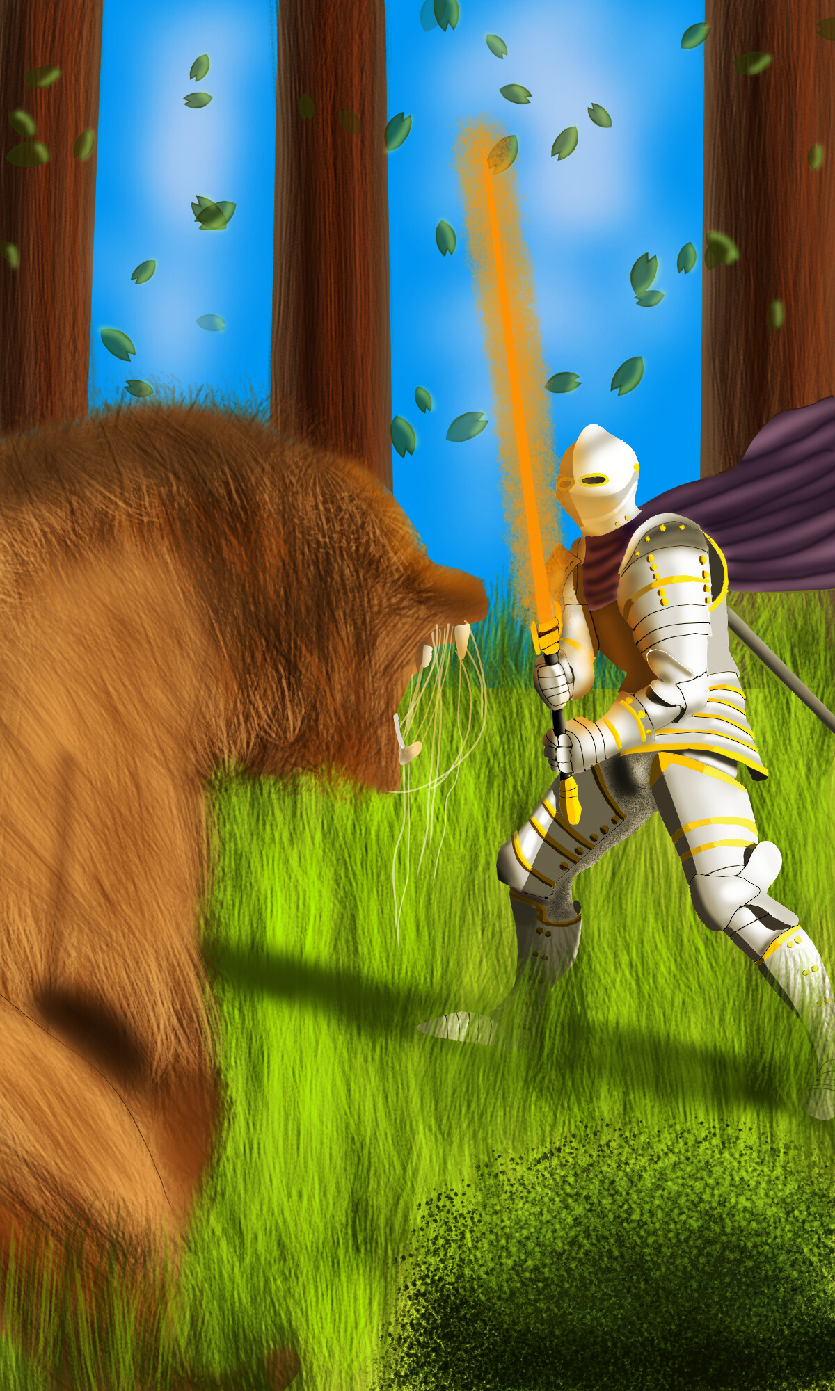 ArtStation - Knight vs bear
