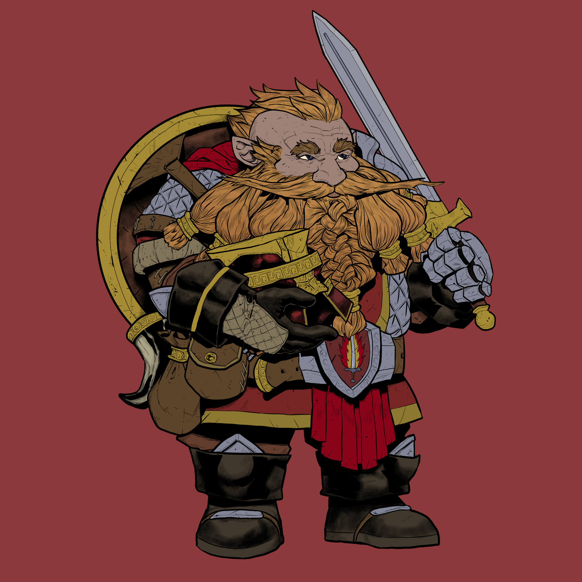 ArtStation - Dwarven Cleric of Tempus