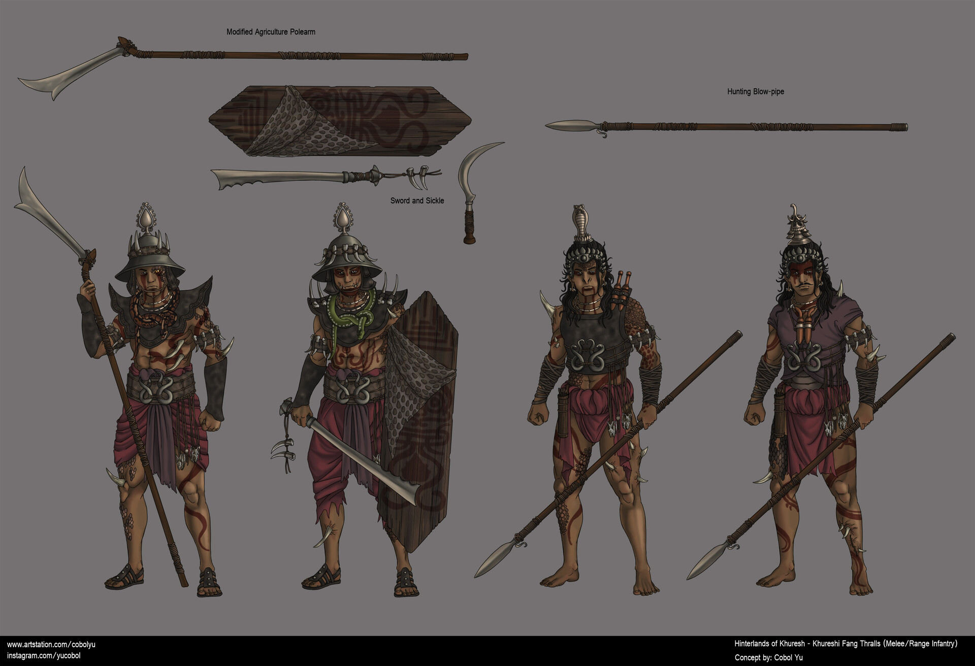 Cobol Yu - Warhammer Khuresh concept art: Khureshi Fang Thralls (Melee ...