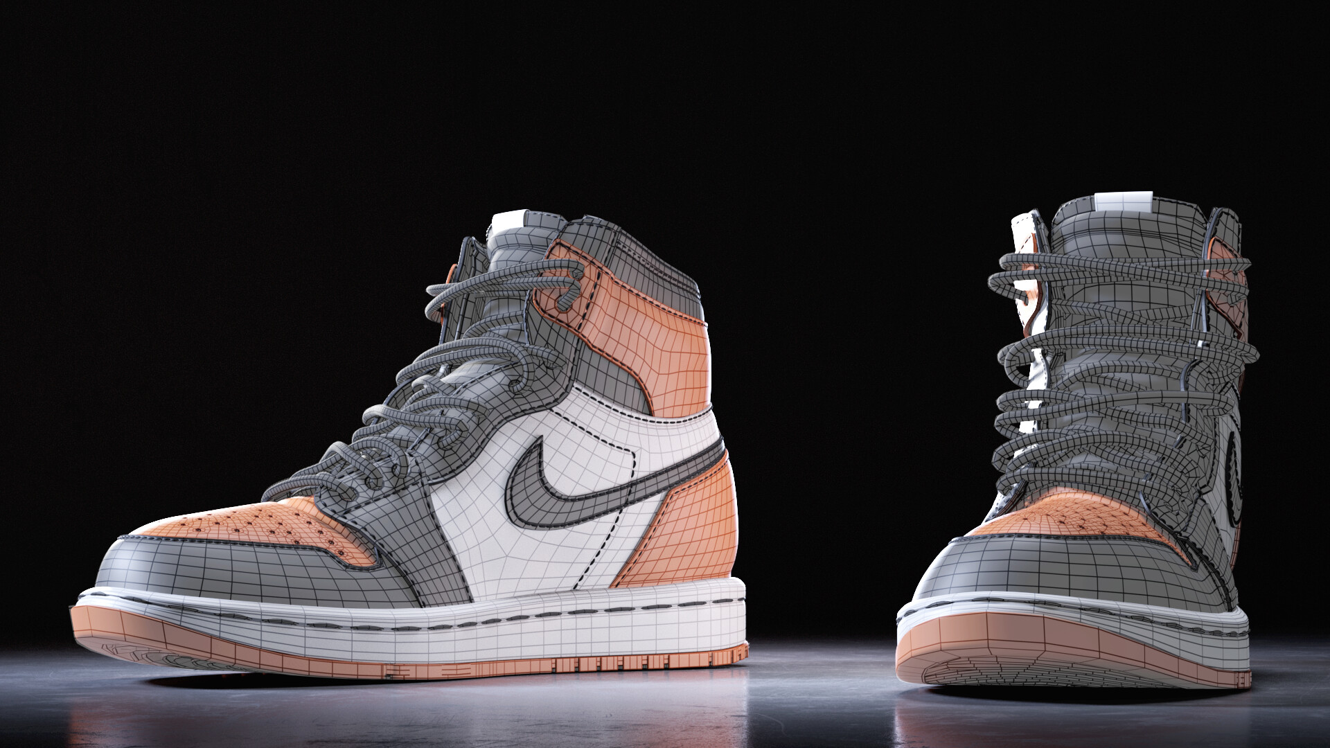 Mikhail Egorov - Air Jordan 1 3D Model - Orange