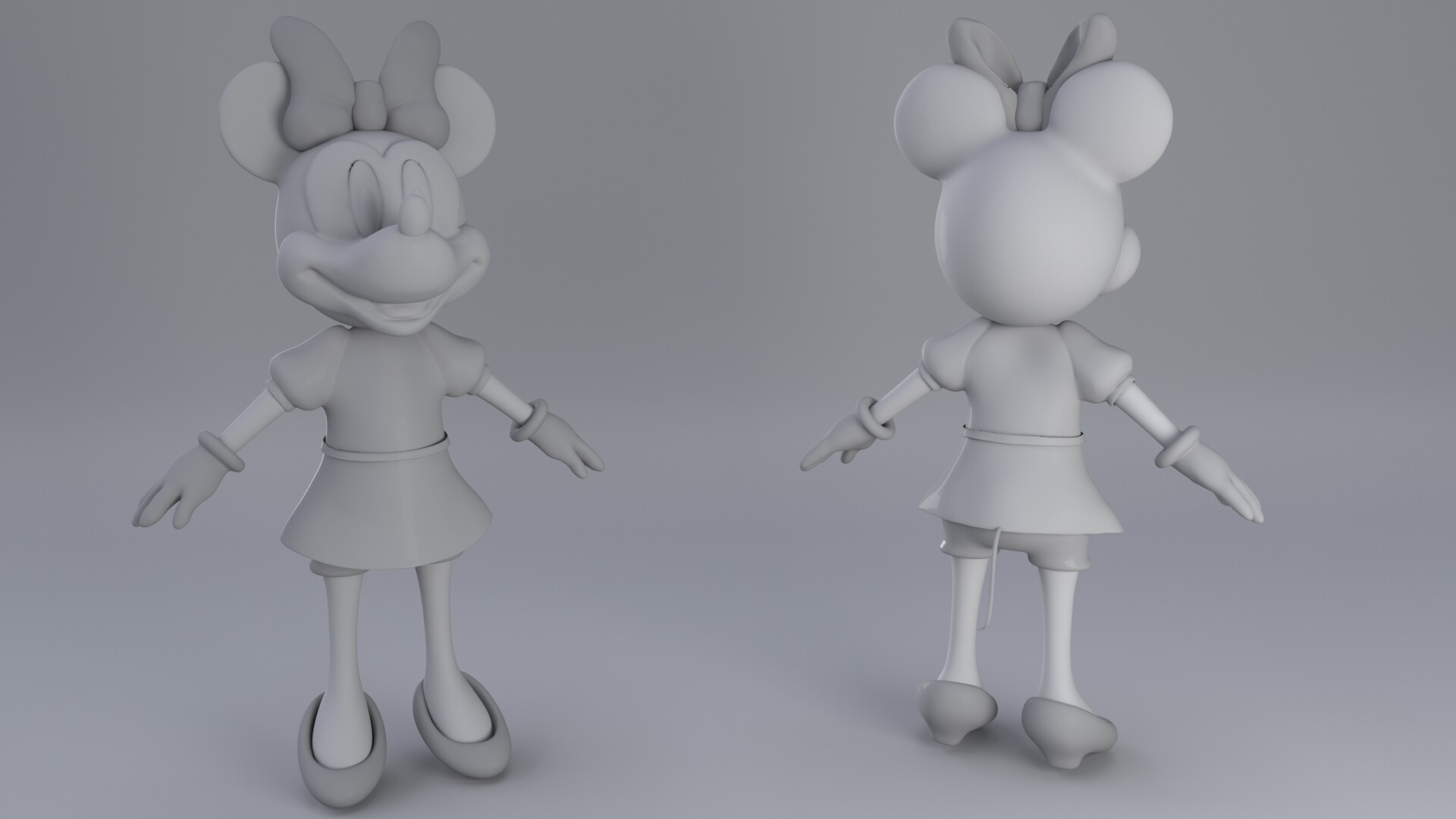 ArtStation - Character Model - Minnie Mouse