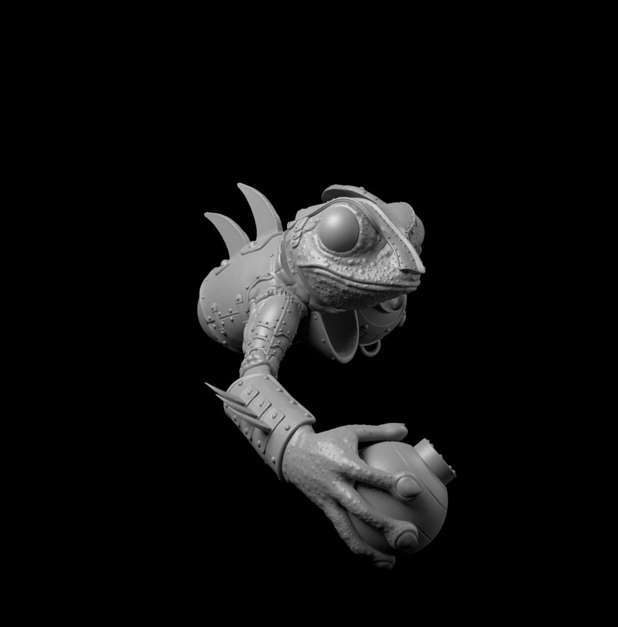 ArtStation - Medieval Frog bust