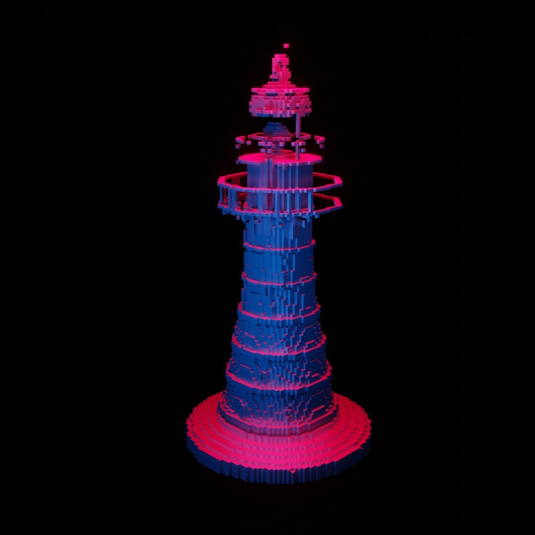ArtStation - Lighthouse Voxel Art