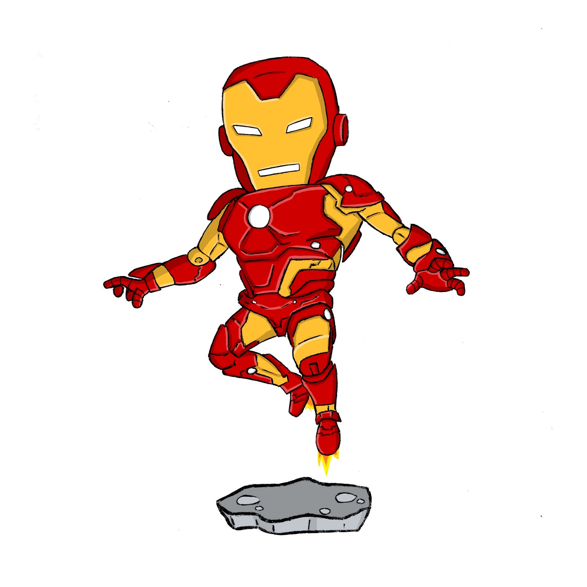 how to draw chibi iron man