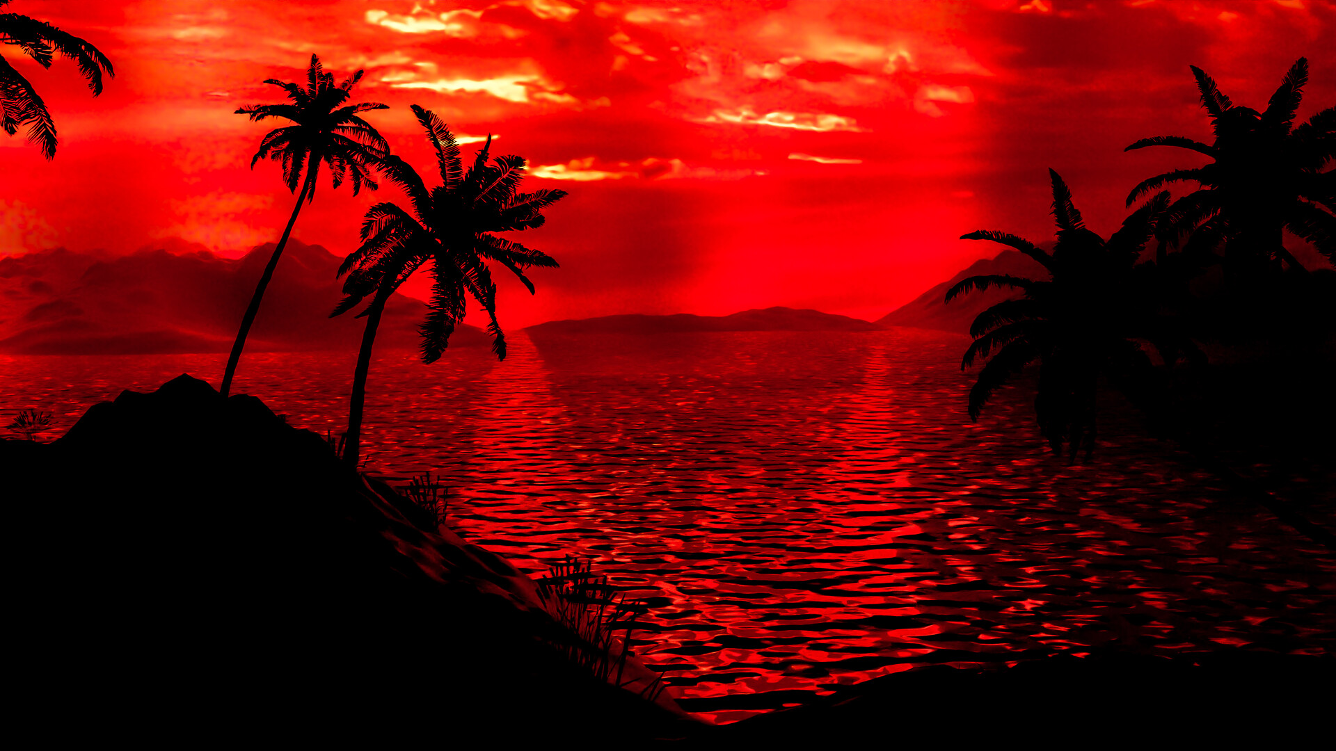 ArtStation - Red sunset