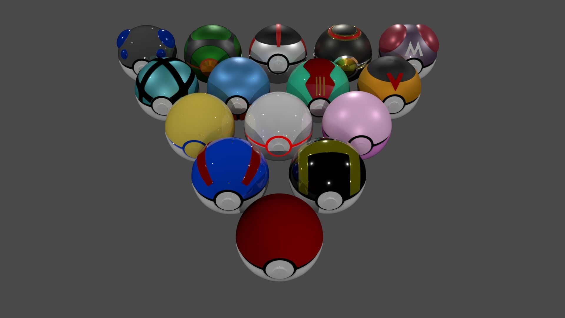 All Types Pokeballs