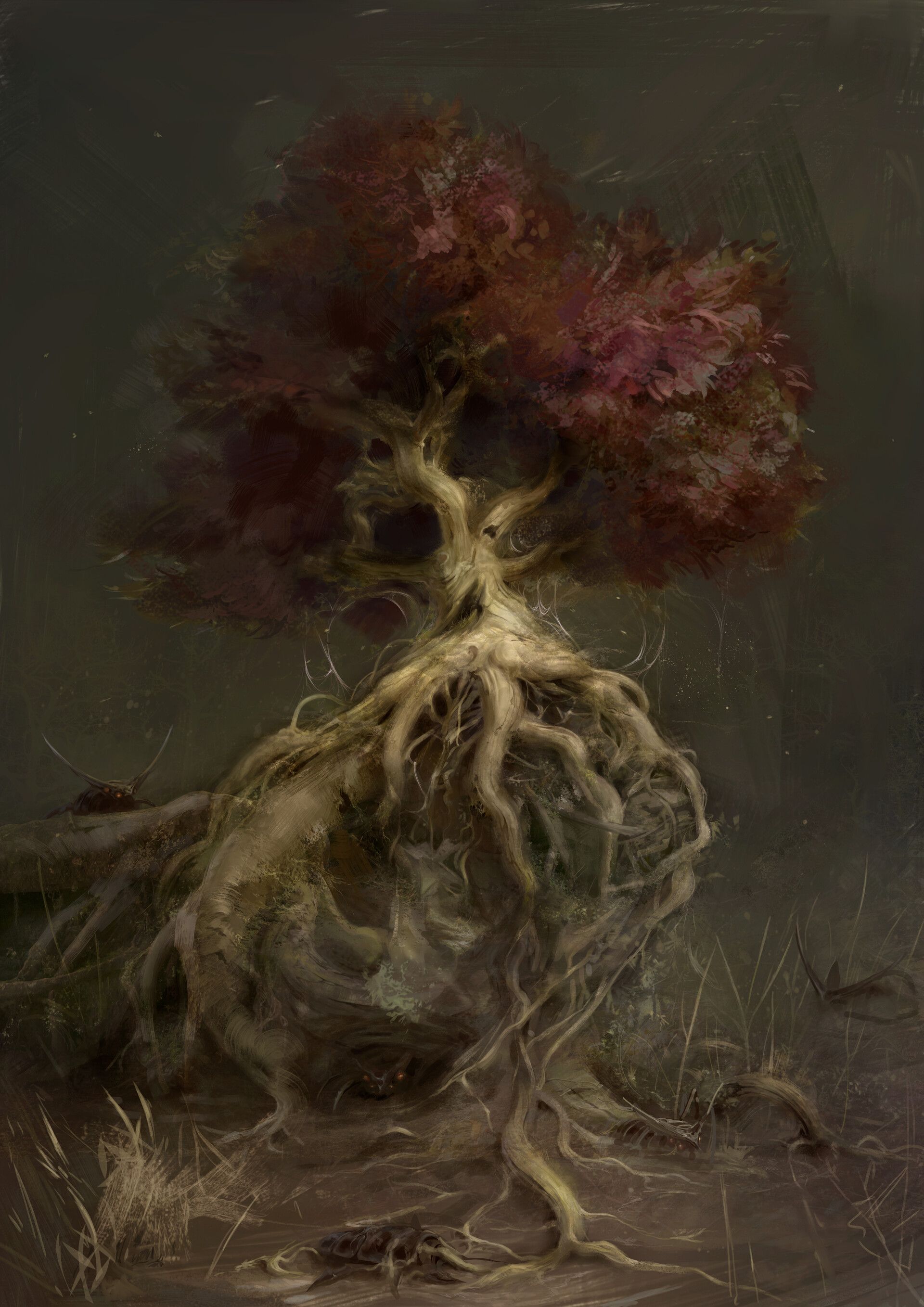 ArtStation - The Red Leaf Tree
