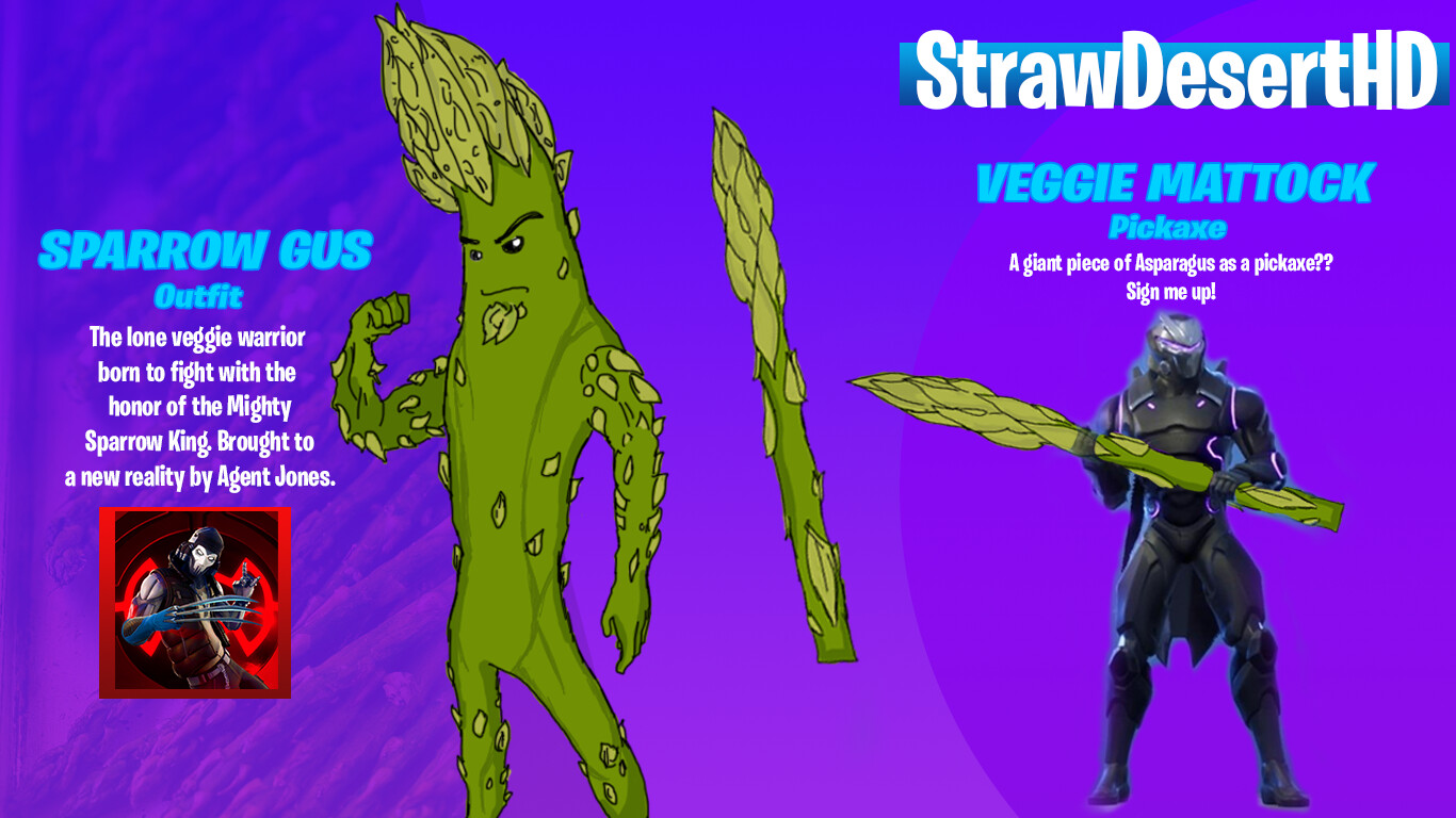 StrawDesertHD - Sparrow Gus (Fan-Made) Concept Outfit Design for Fortnite