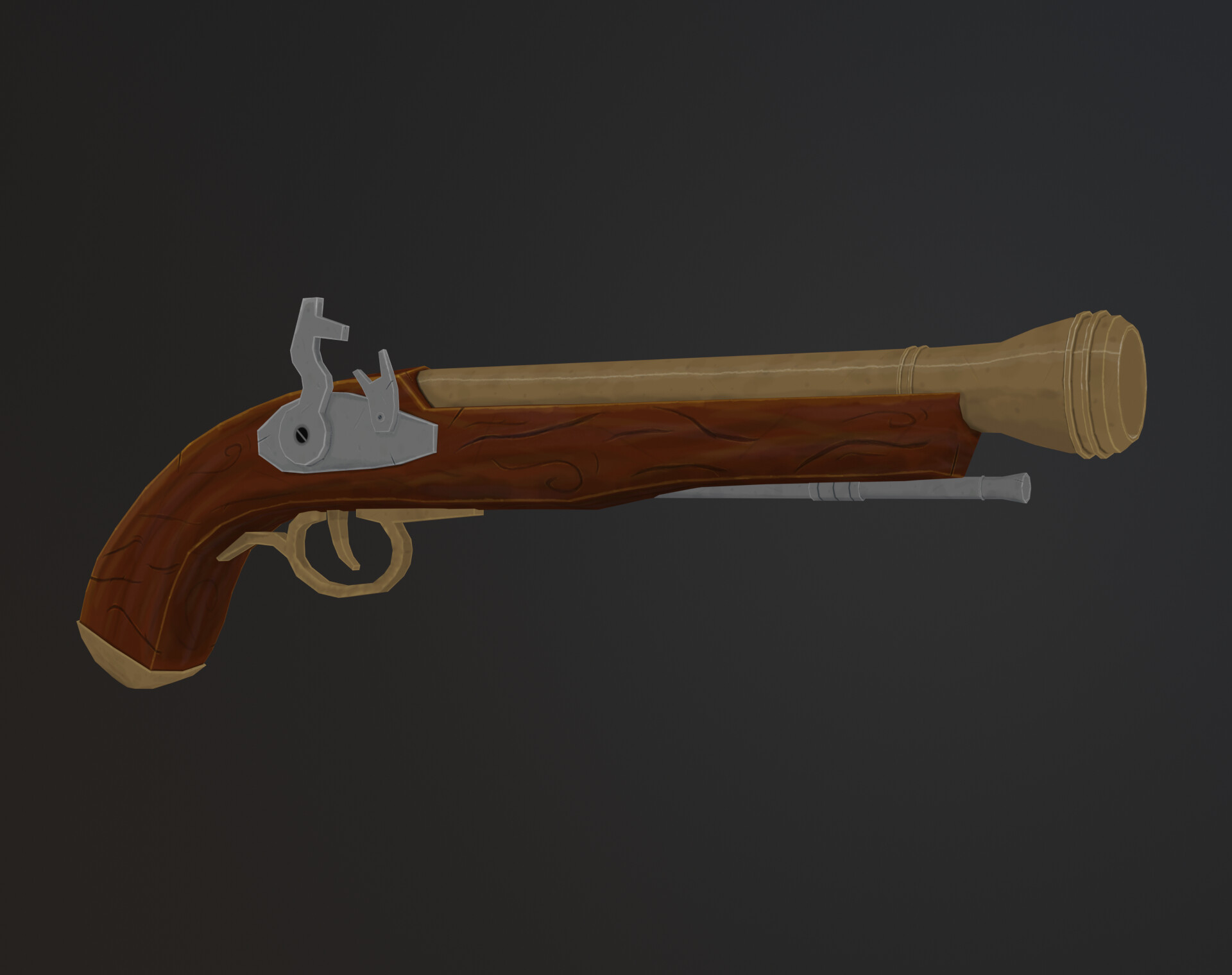 ArtStation - Hand painted Pirate Gun