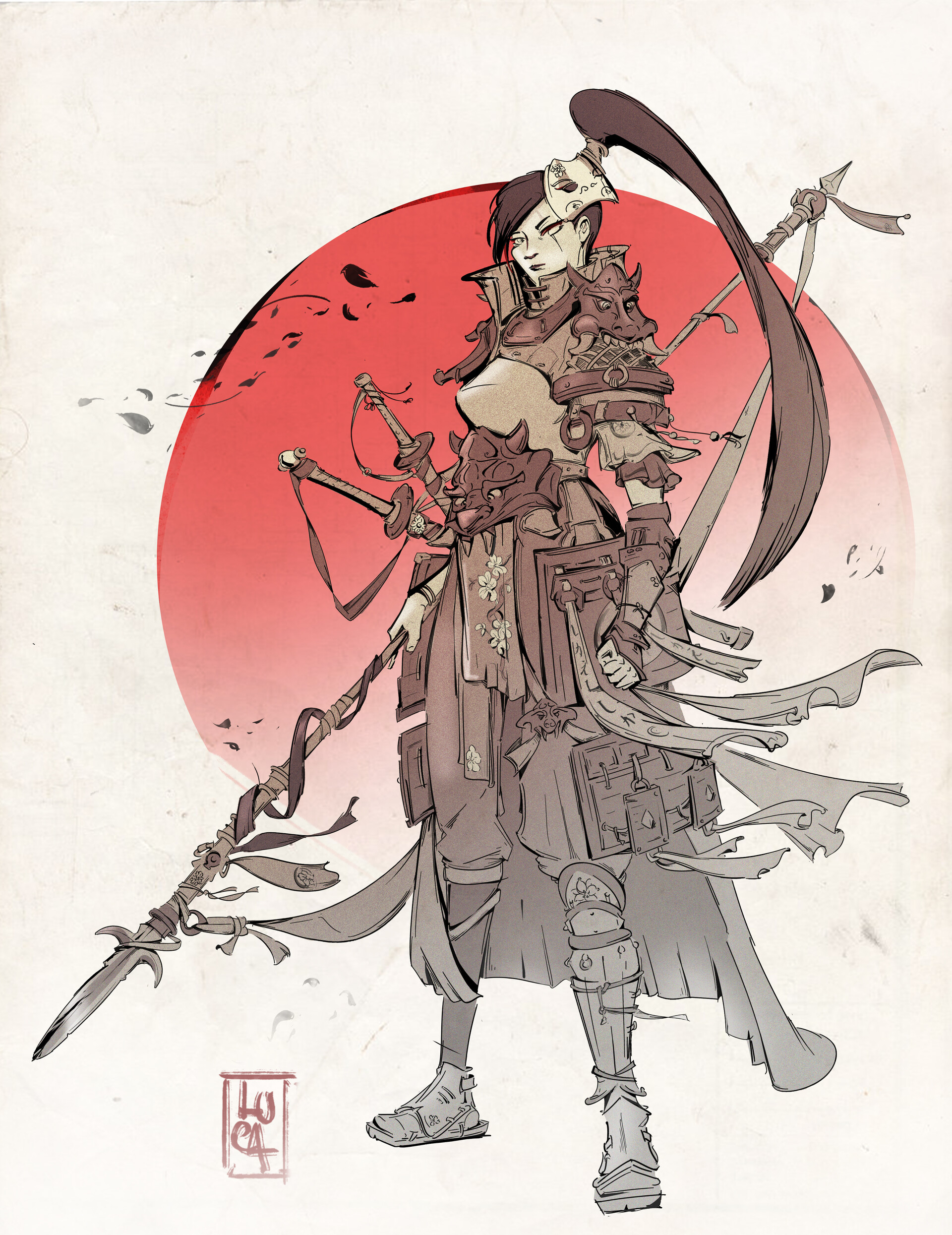 ArtStation - Flower Samurai