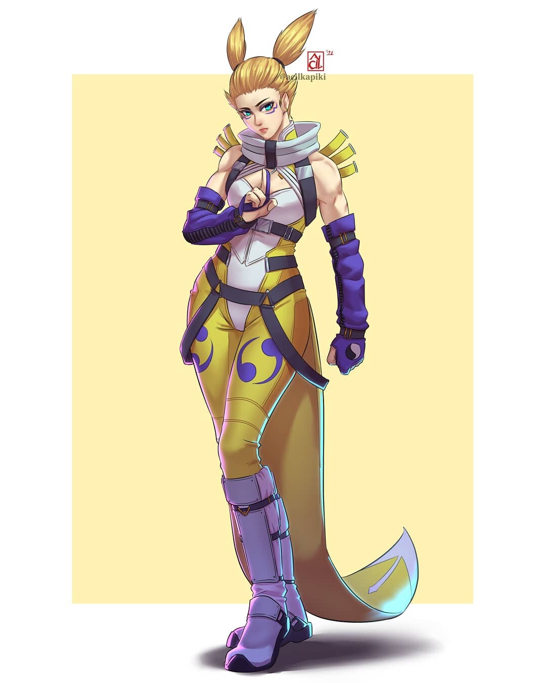 ArtStation - Renamon human ver.