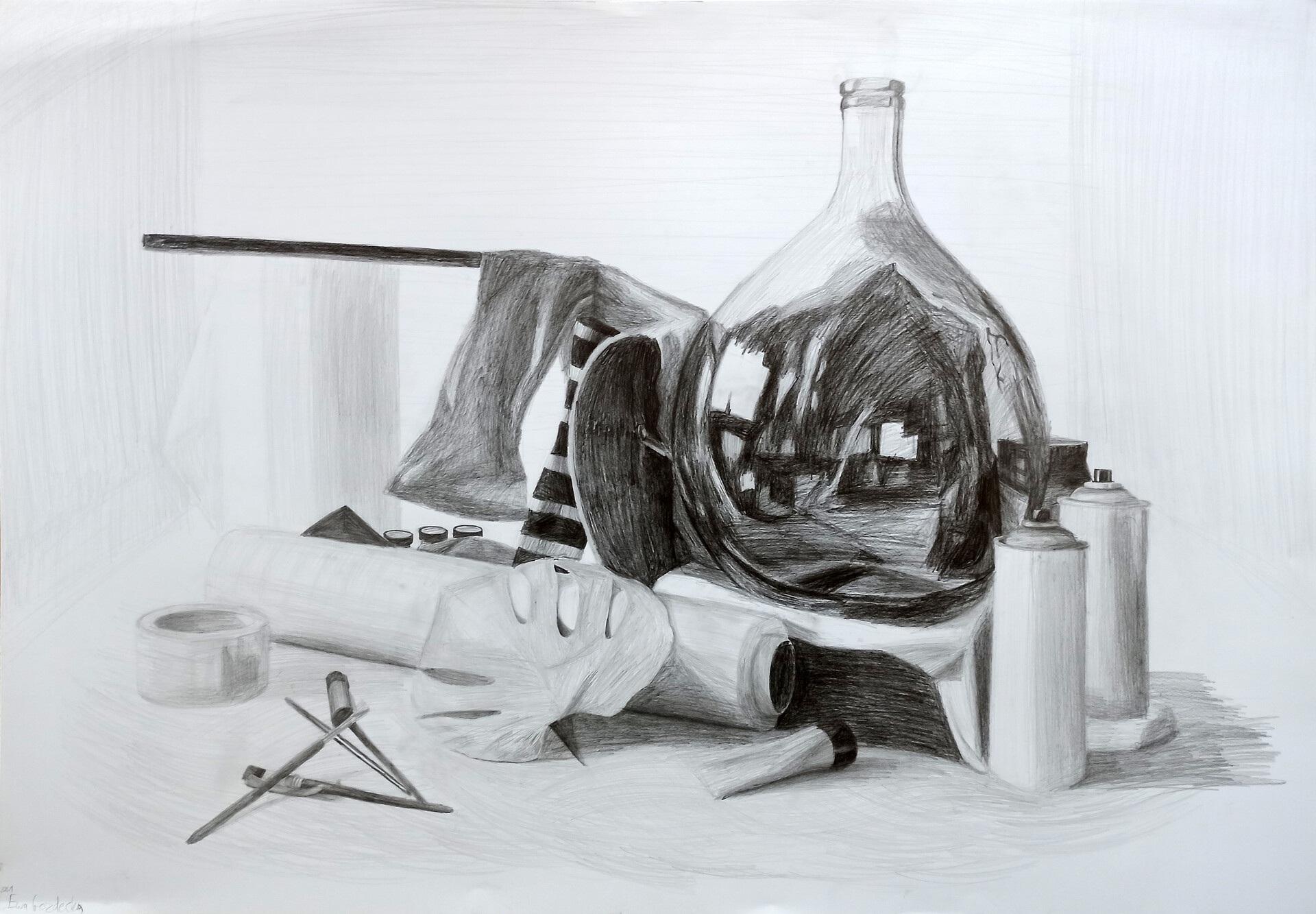 ArtStation - Sill life with big glass vase