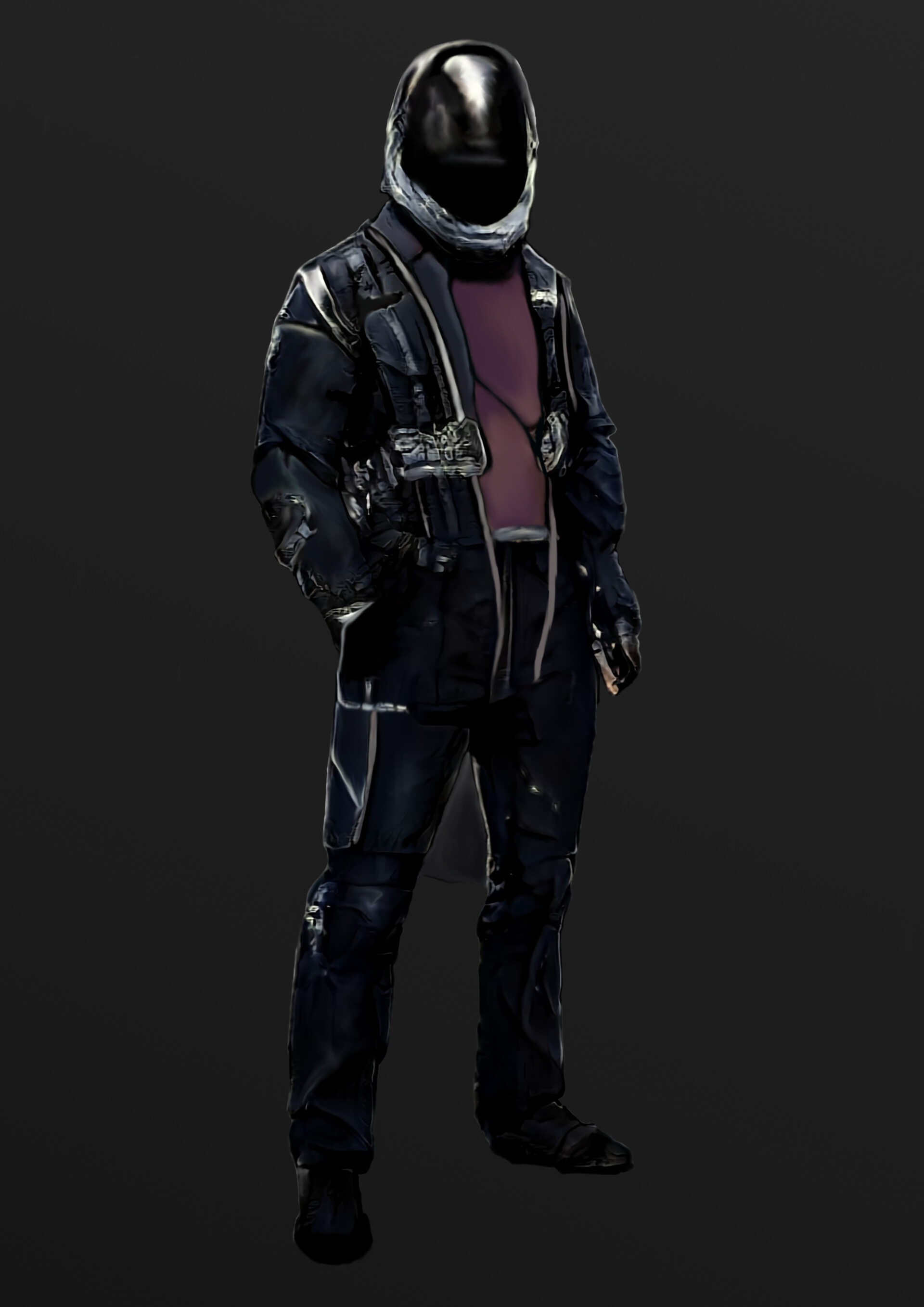 ArtStation - Neonwave sci-fi man