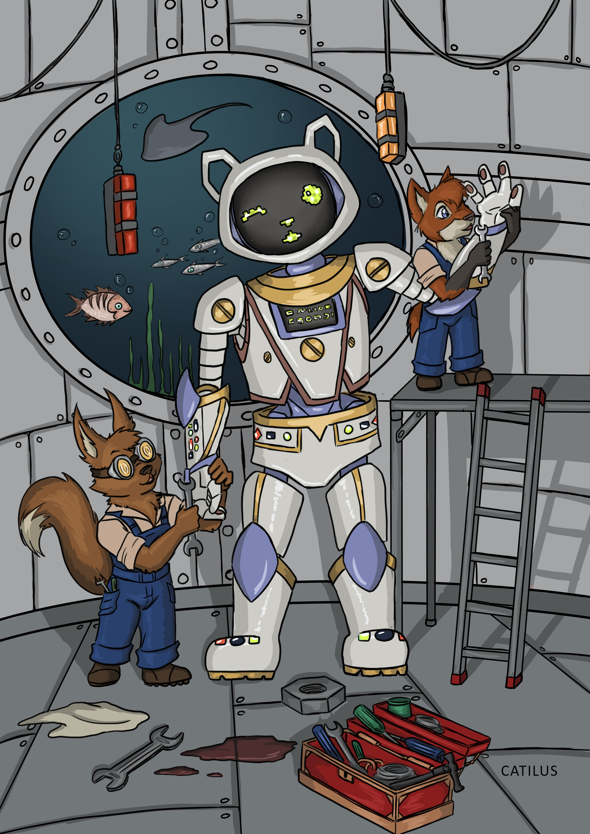 ArtStation - Crafting the ROBO-NEKO – D&D Characters