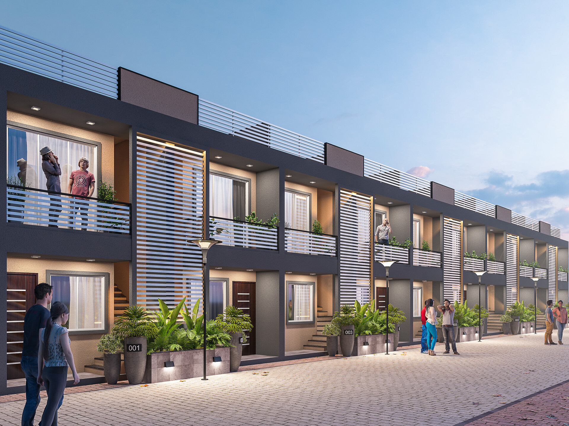 ArtStation - Row House 3d visualization