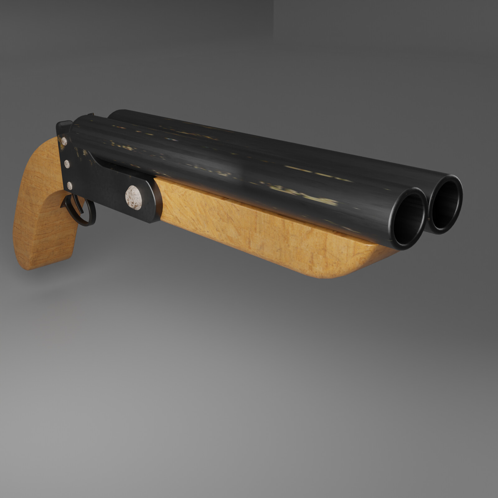 ArtStation - Double barrel shotgun