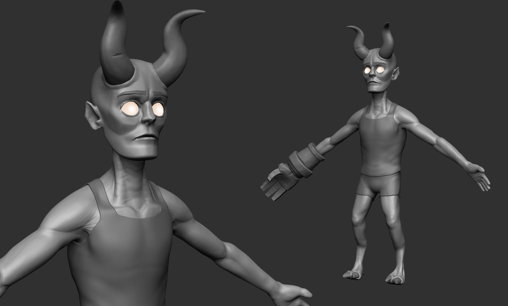 ArtStation - Kid Hellboy Sculpt