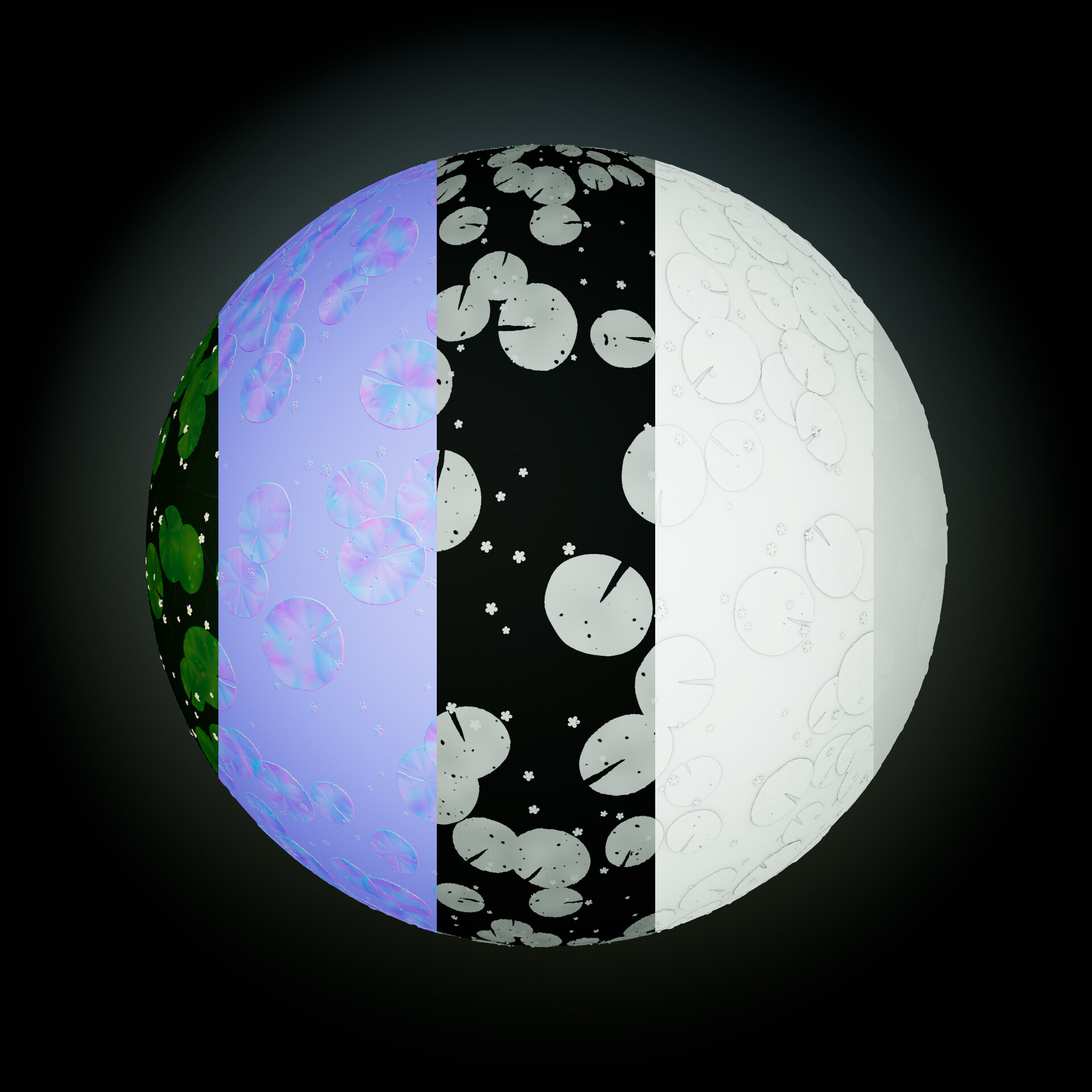 Mikhail Kuzmin - Water Lilies Leaves Substance Designer