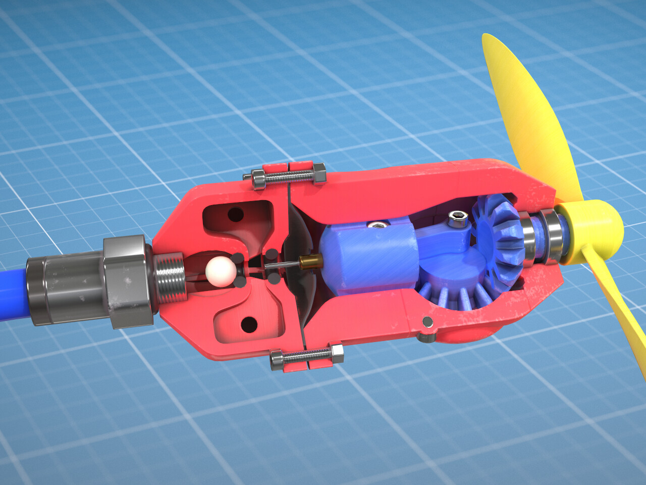 ArtStation - Diaphragm Air Engine Mechanism