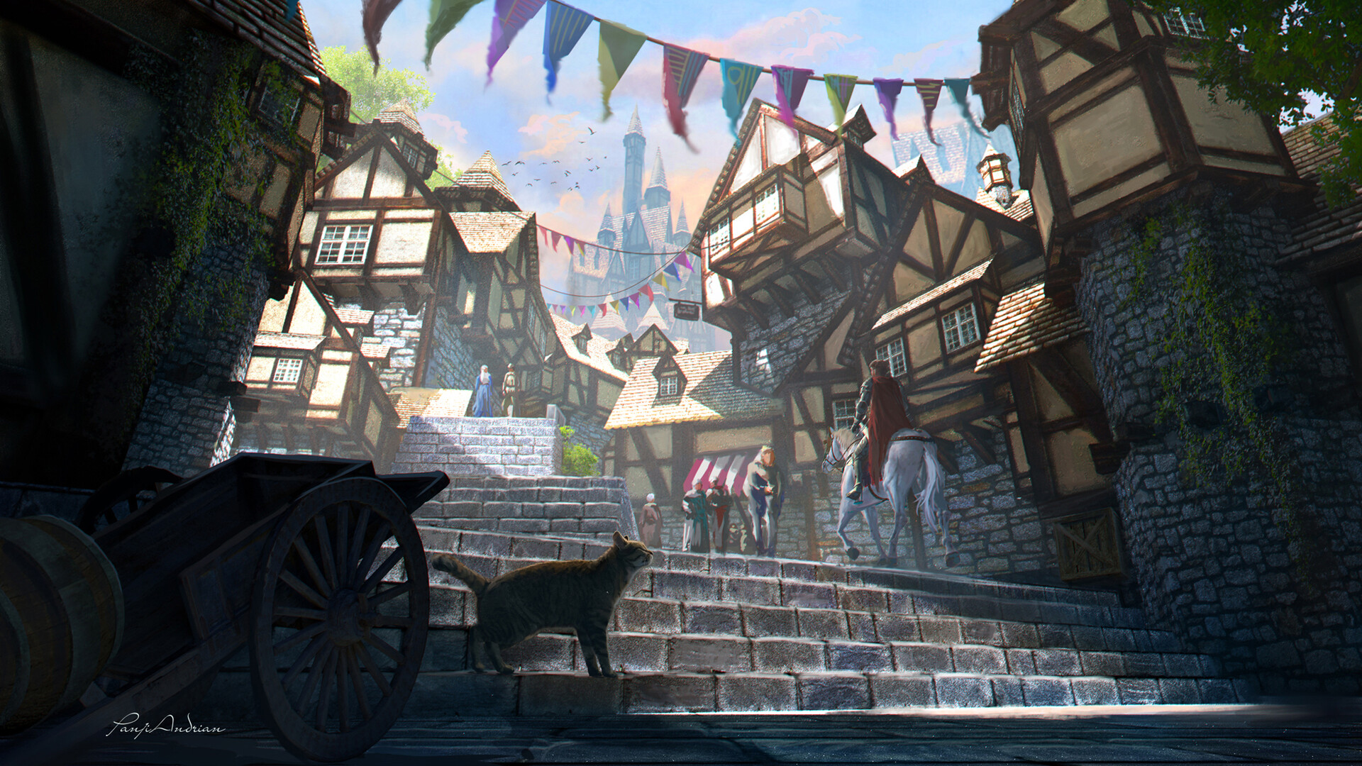 ArtStation - Medieval street