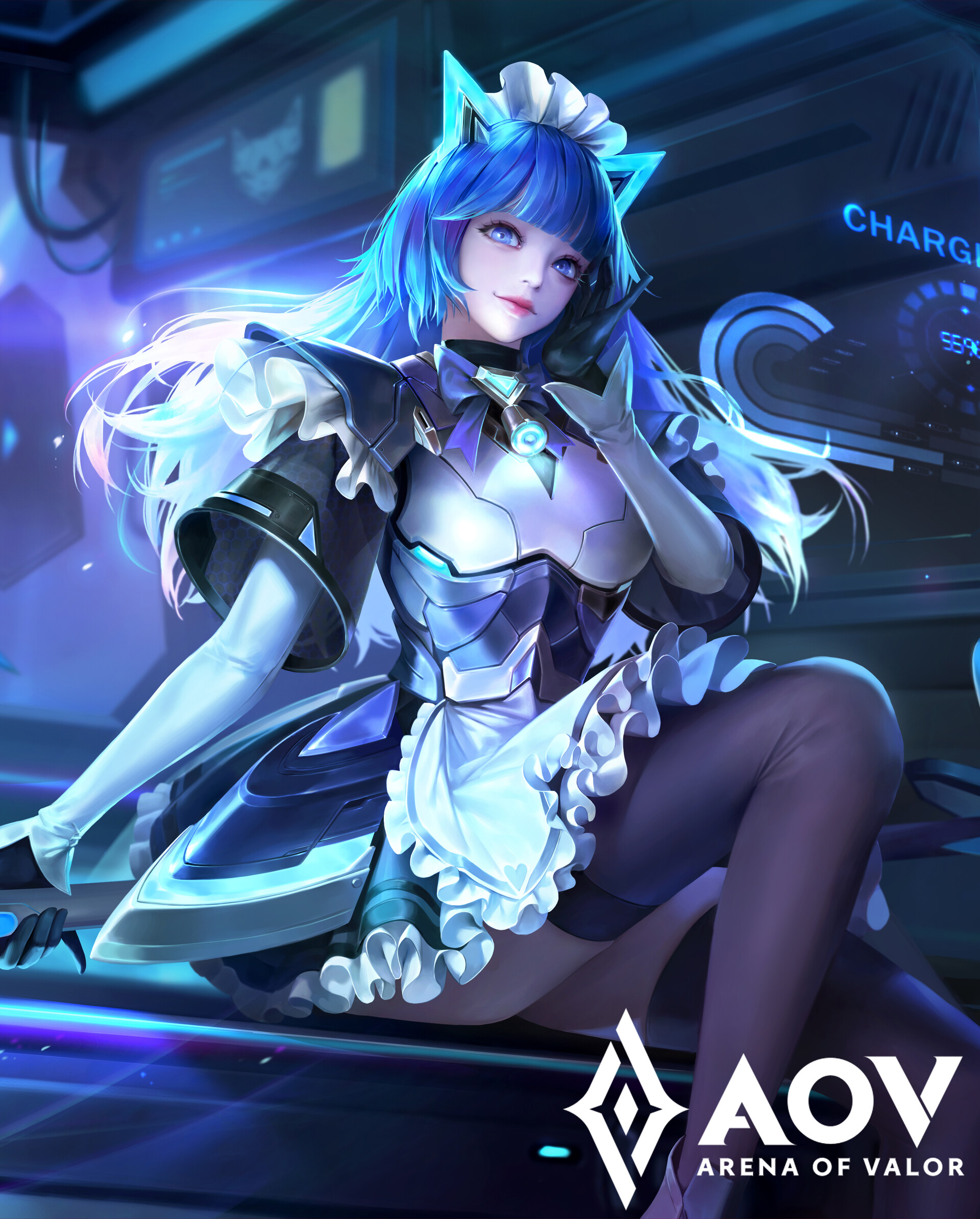 Liz - Arena of Valor (AOV) - Diaochan, maid skin illust