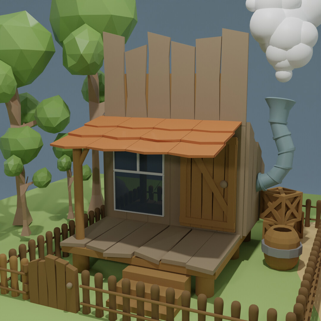 solihatun visual - 3d low poly scene