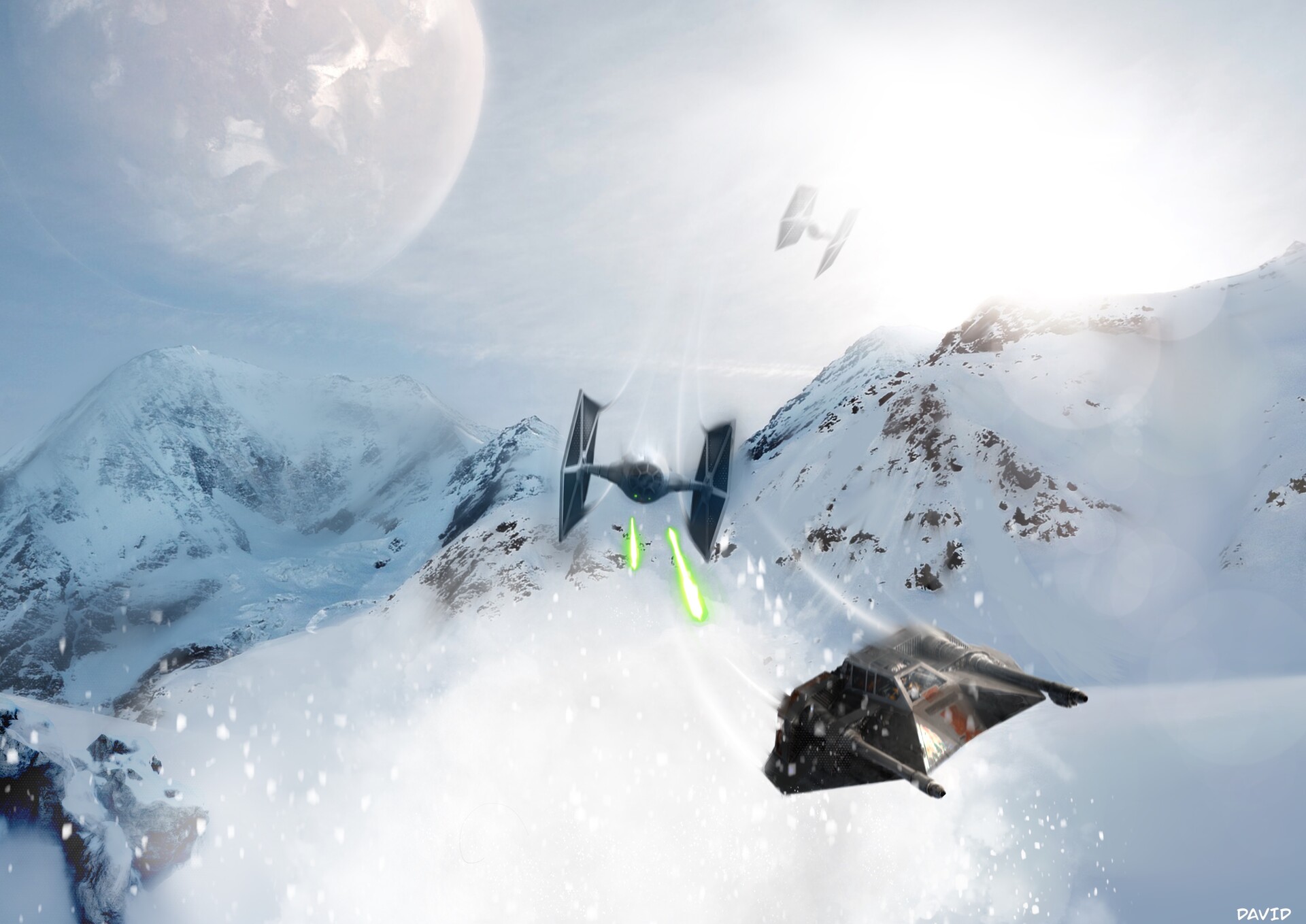 ArtStation - Battle of Hoth The Rebel Alliance is forced to retreat to ...