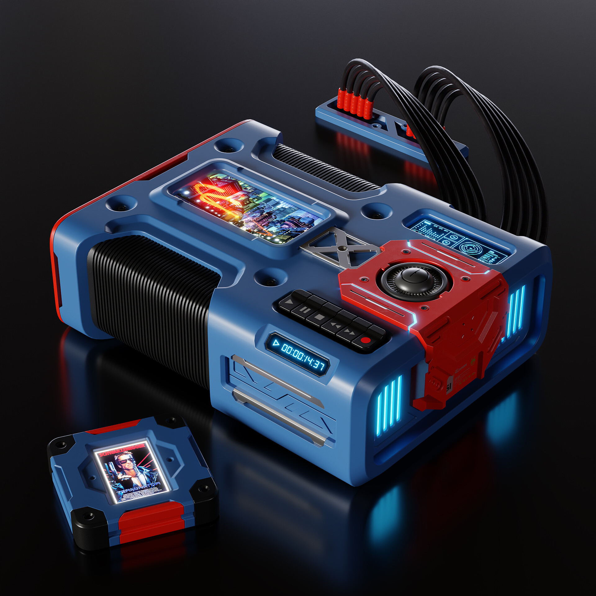 ArtStation - Retro-futuristic video player