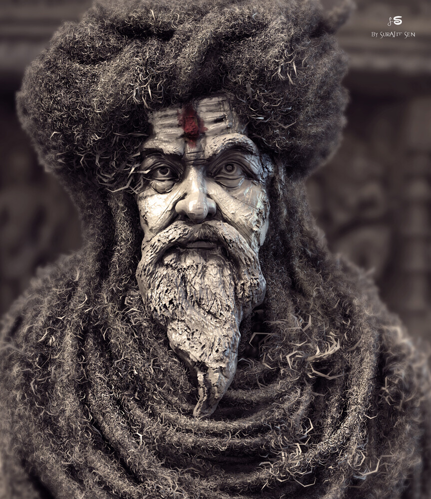 ArtStation - Saint– Digital Sculpture by Surajit Sen