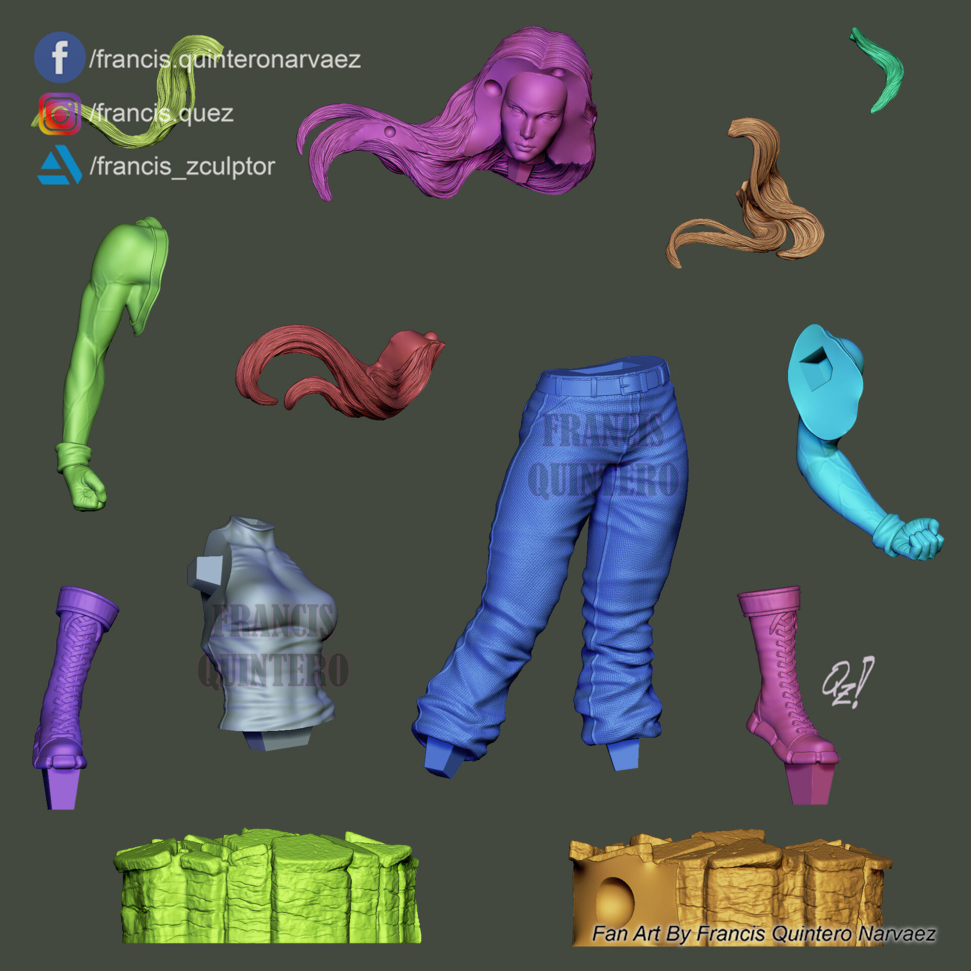 Francis Quintero - She-Hulk (Mike Deodato comic book artist style)