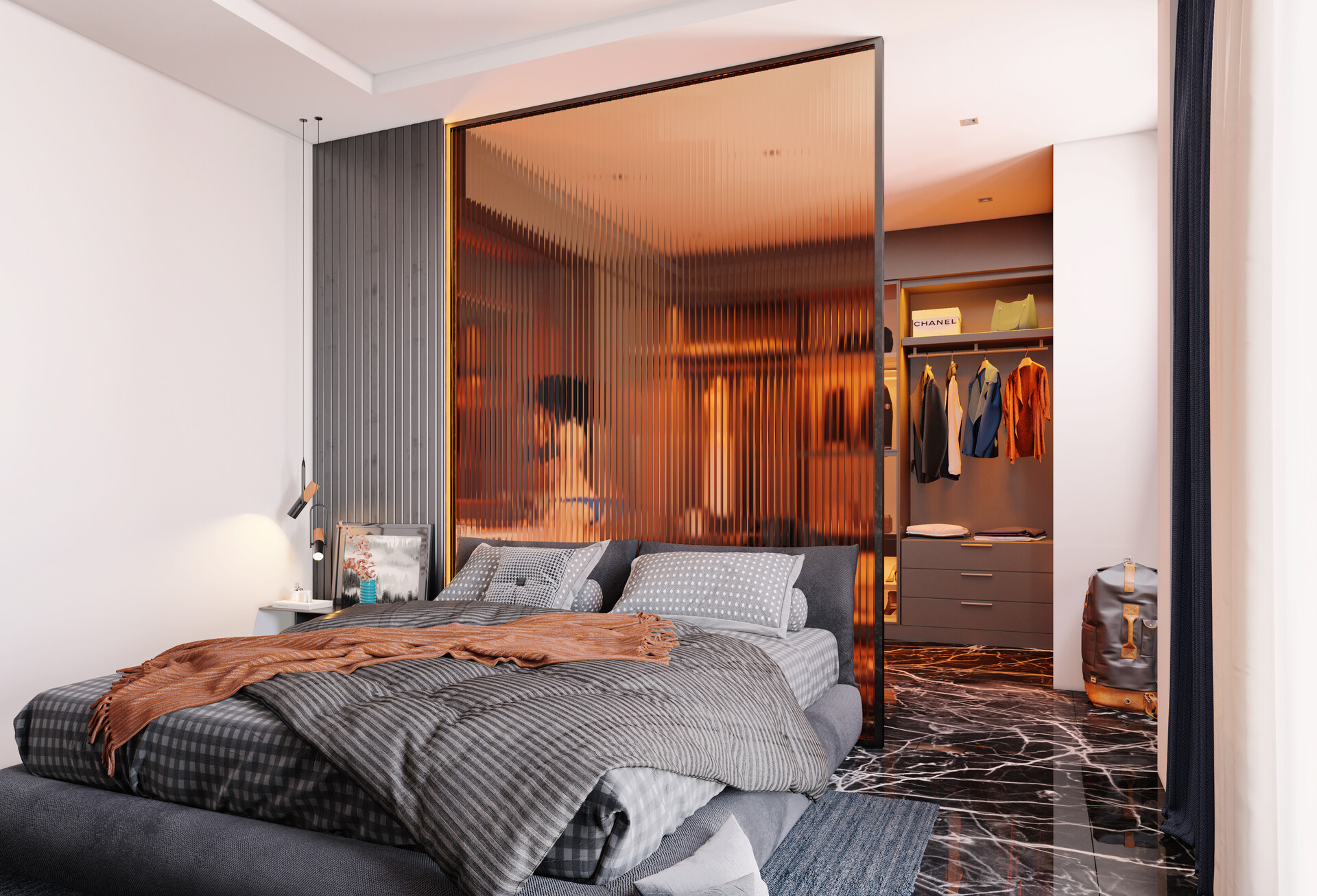 ArtStation - bedroom and walk in closet