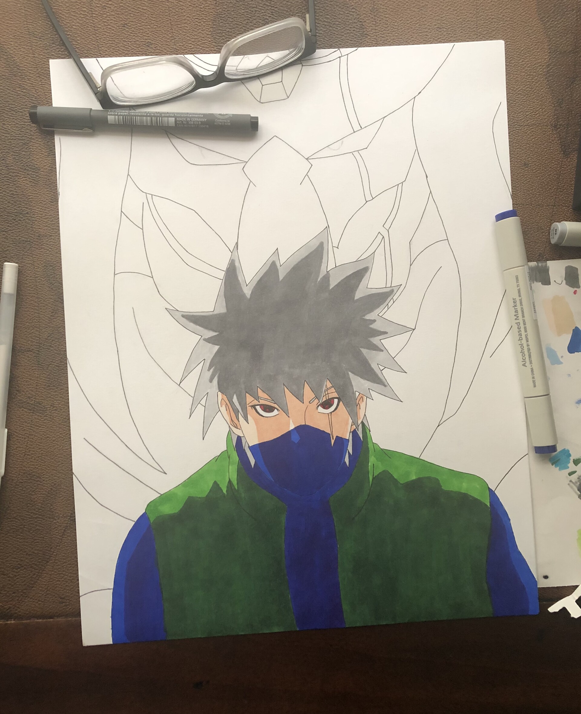 how to draw kakashi susanoo