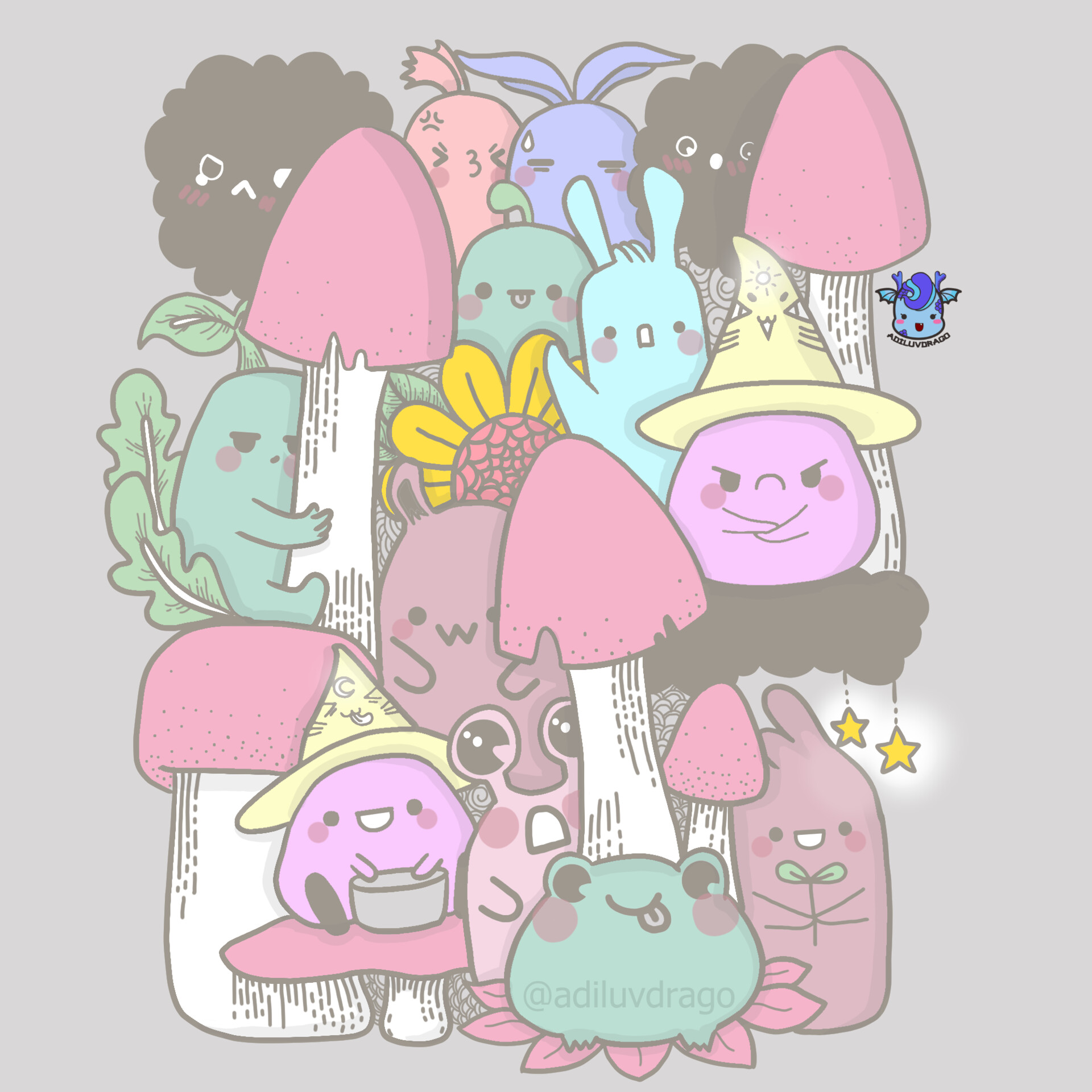 ArtStation - Doodle Theme Mushroom