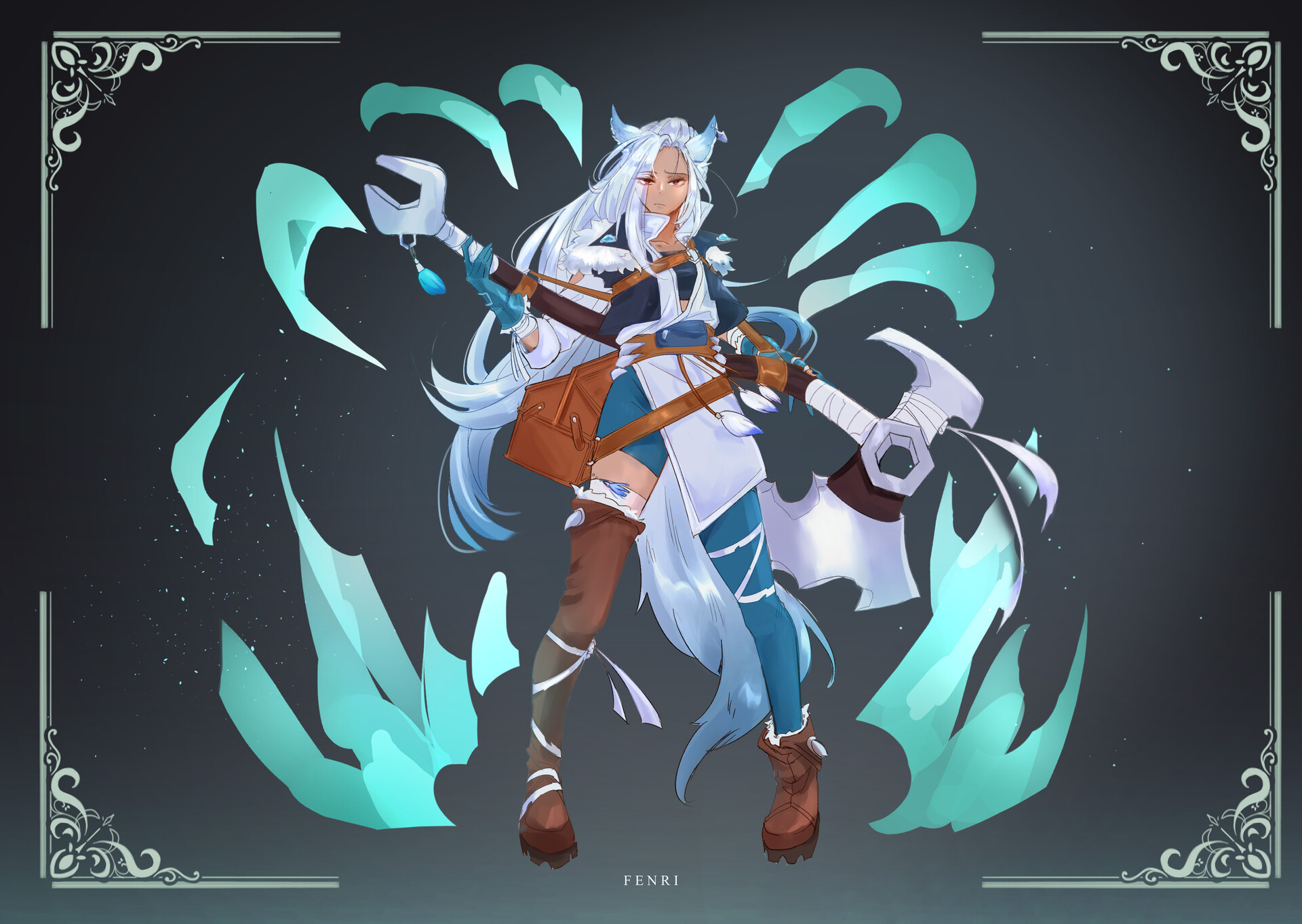 ArtStation - Fenri The Werewolf - Original Character