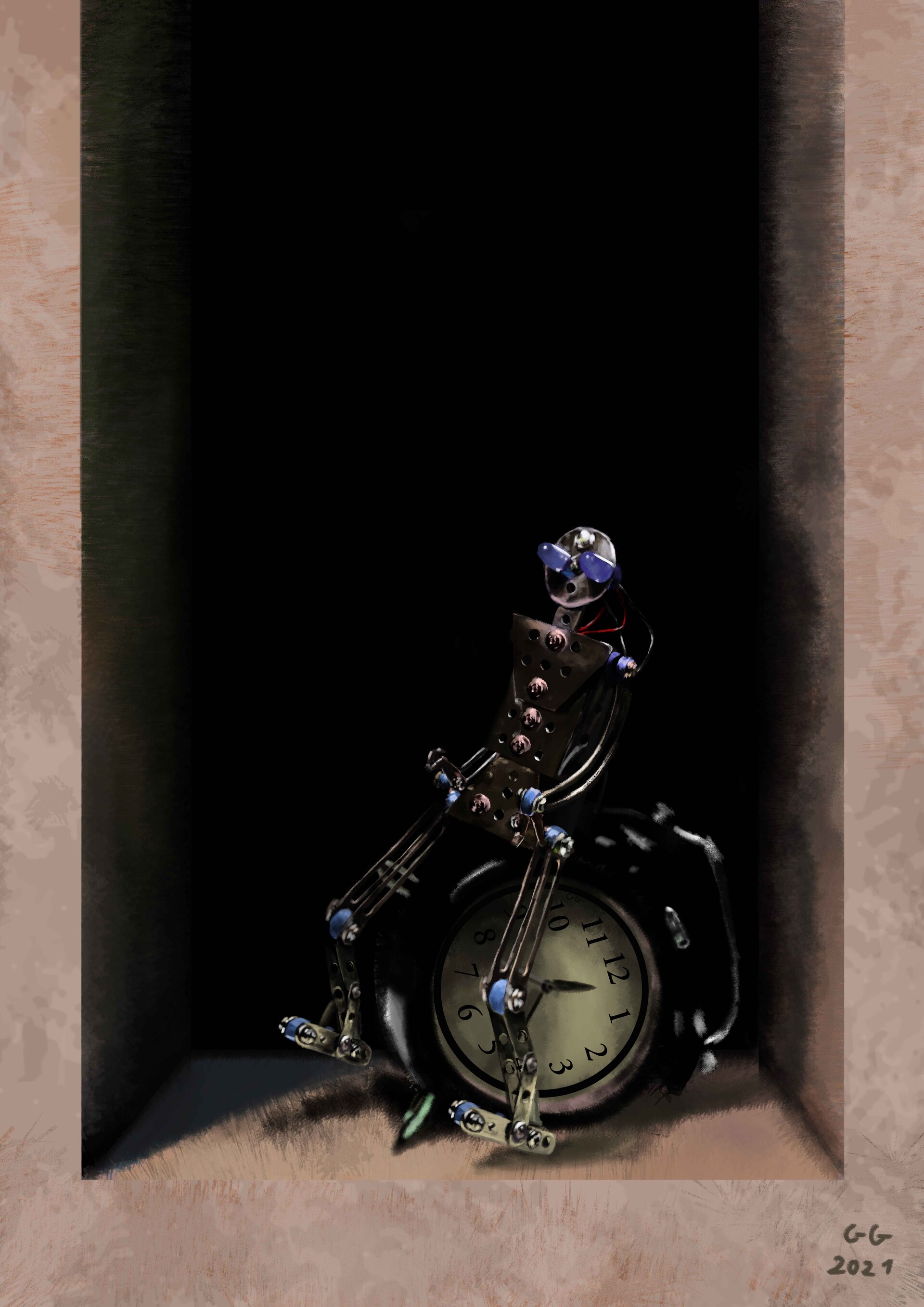 ArtStation - Robot With a Clock