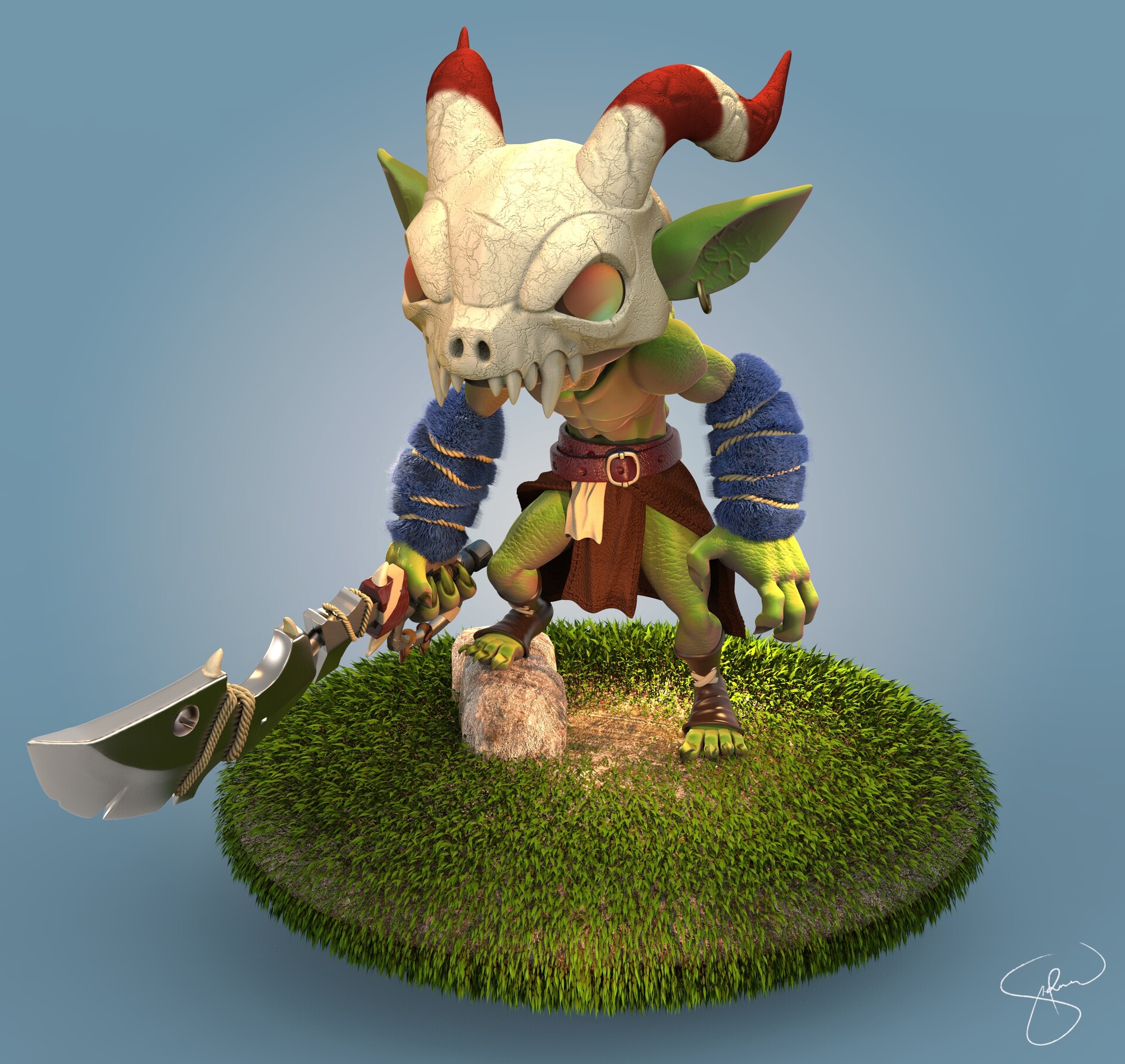 ArtStation - Skull Mask Goblin