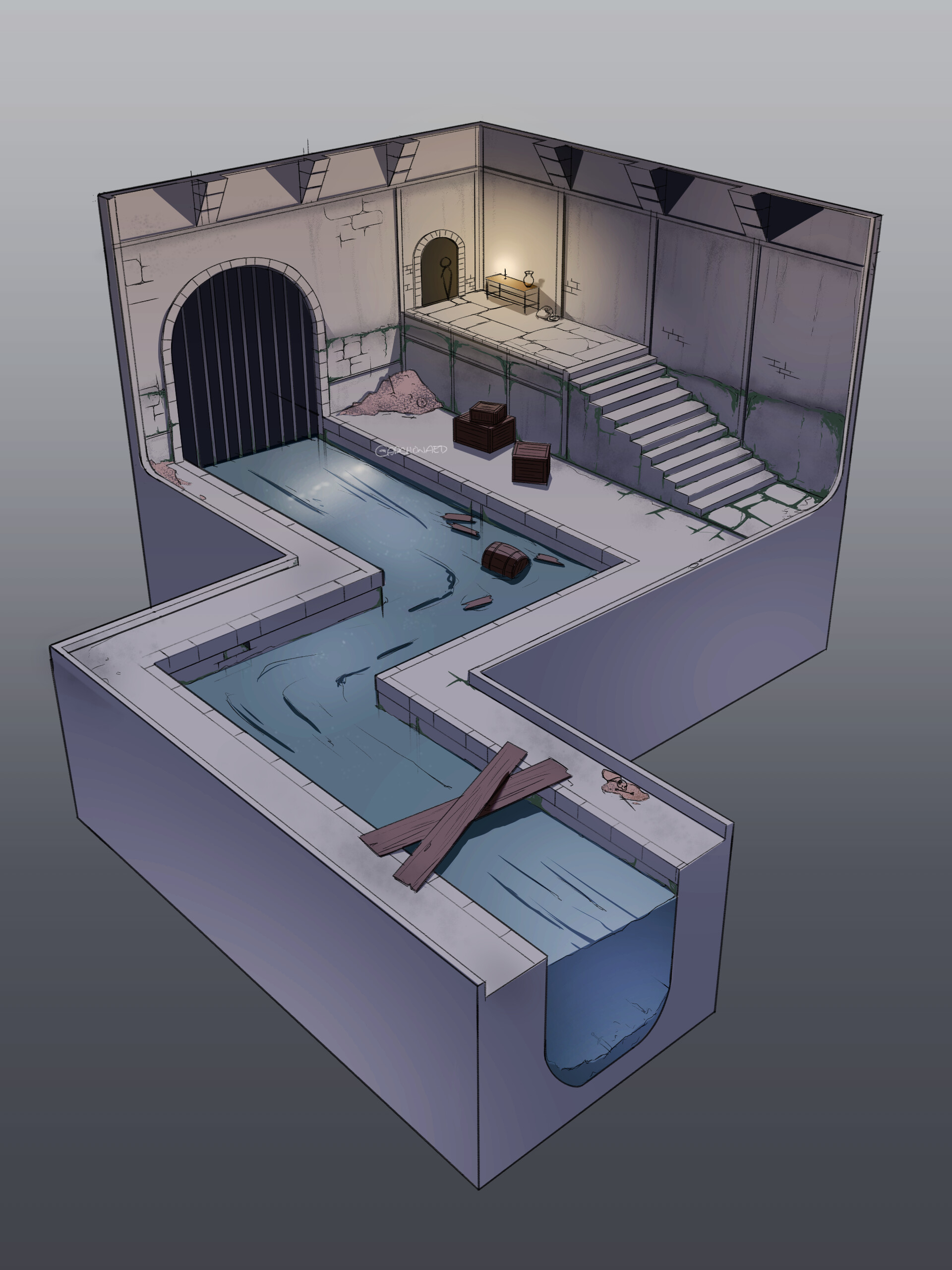 ArtStation - Underground Sewer Concept