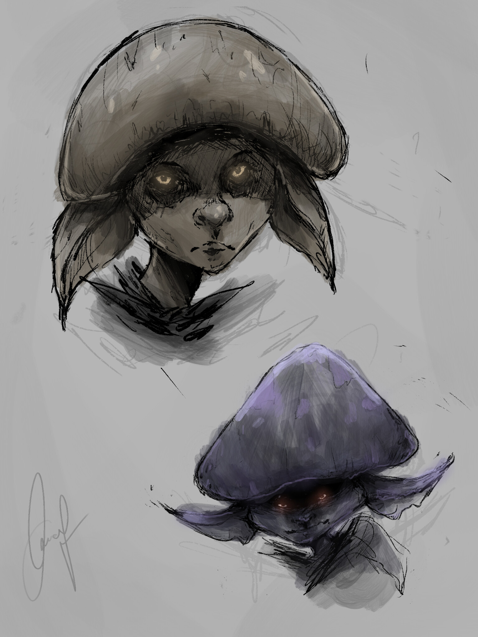 ArtStation - MUSHROOM PEOPLE - concept art