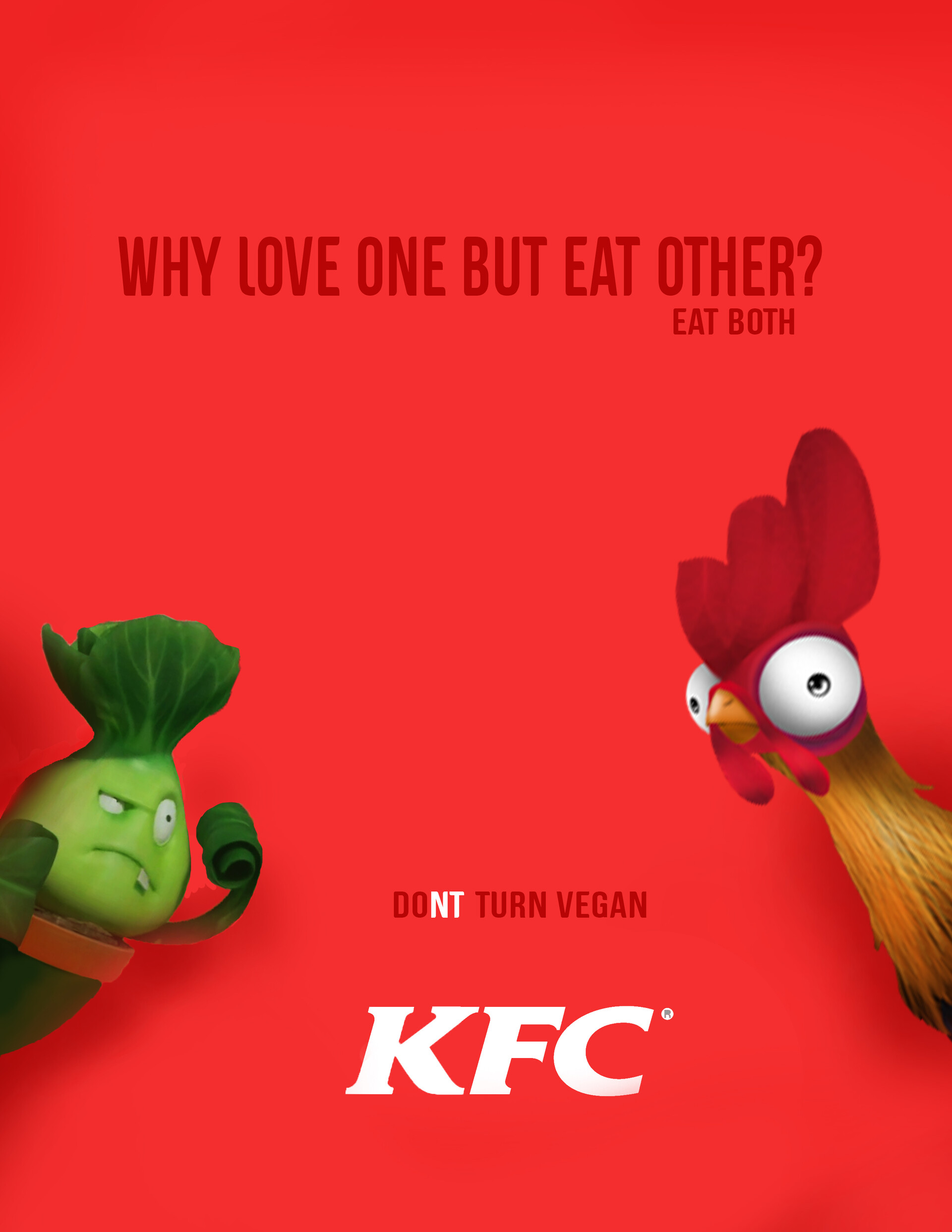 ArtStation - KFC poster for non vegans