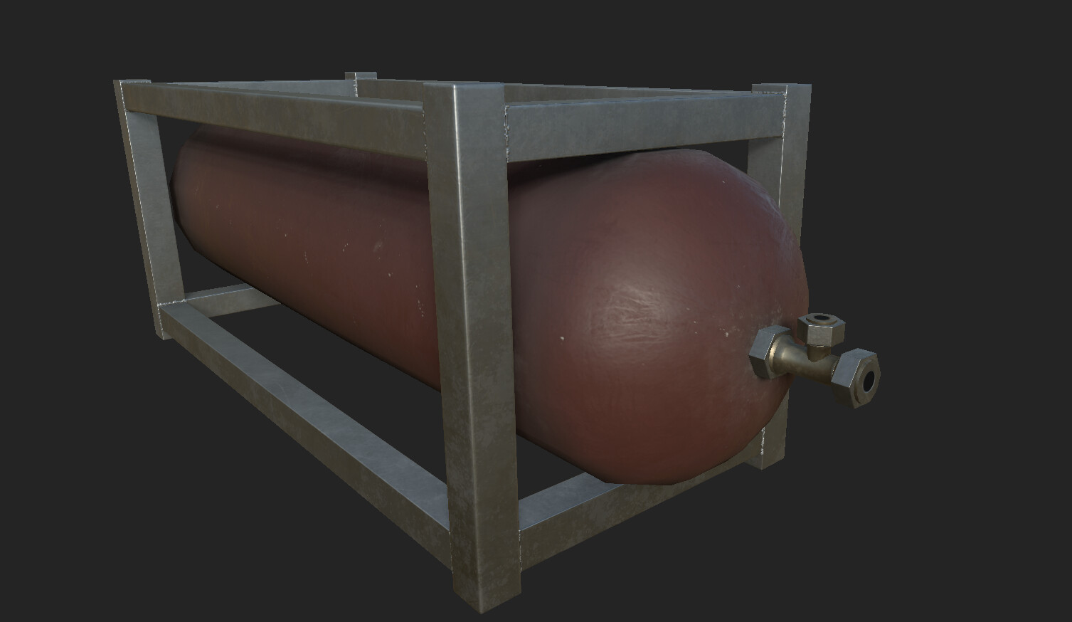 ArtStation - Gas Cylinder In Metal Frame