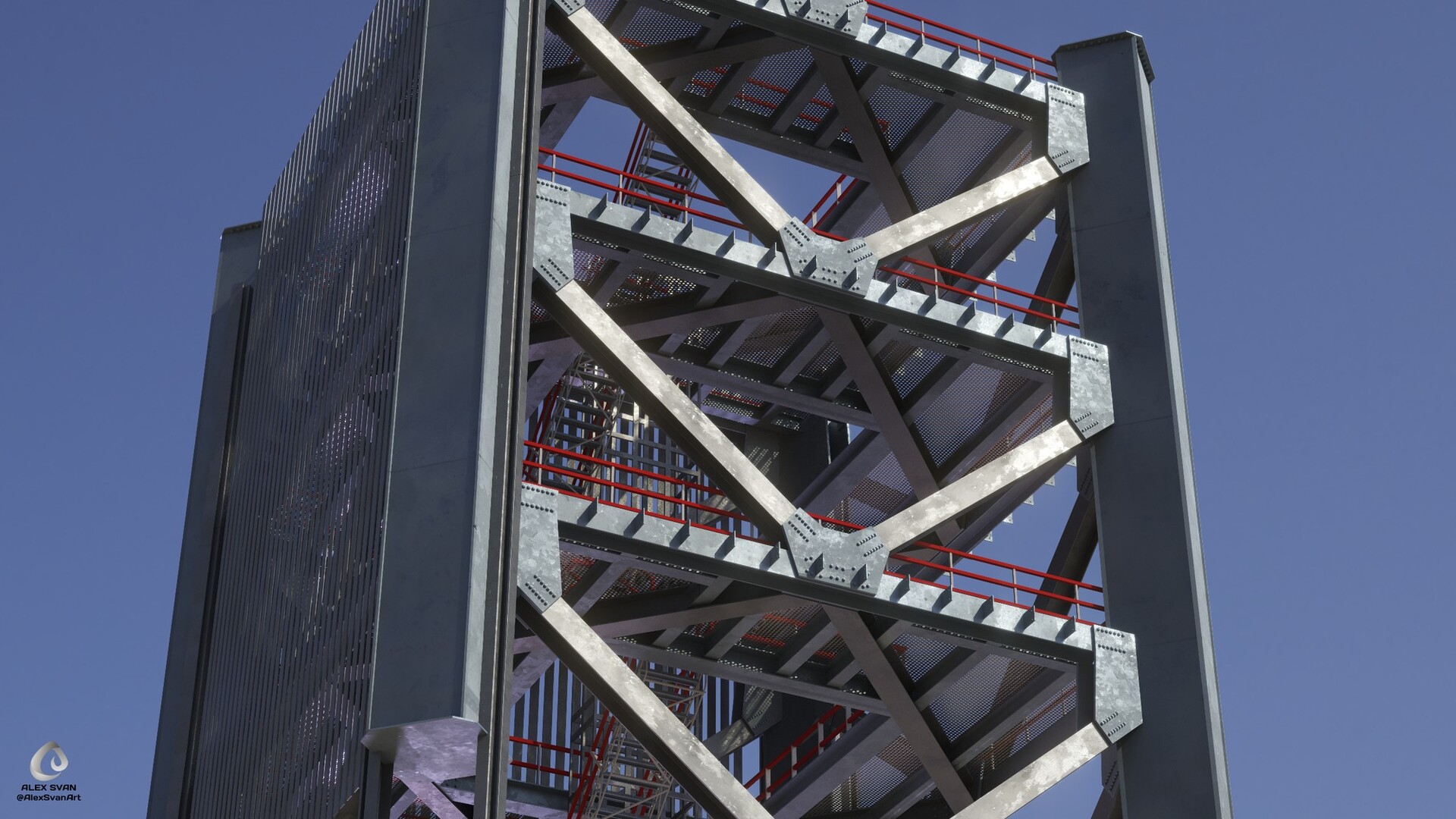 ArtStation - SpaceX's launch tower section at Boca Chica