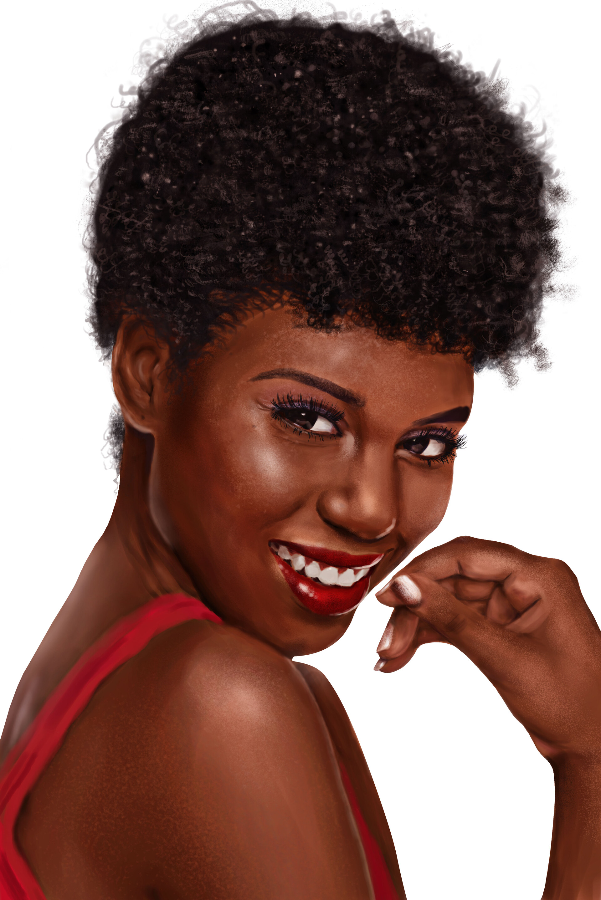 ArtStation - Smiling lady Portrait