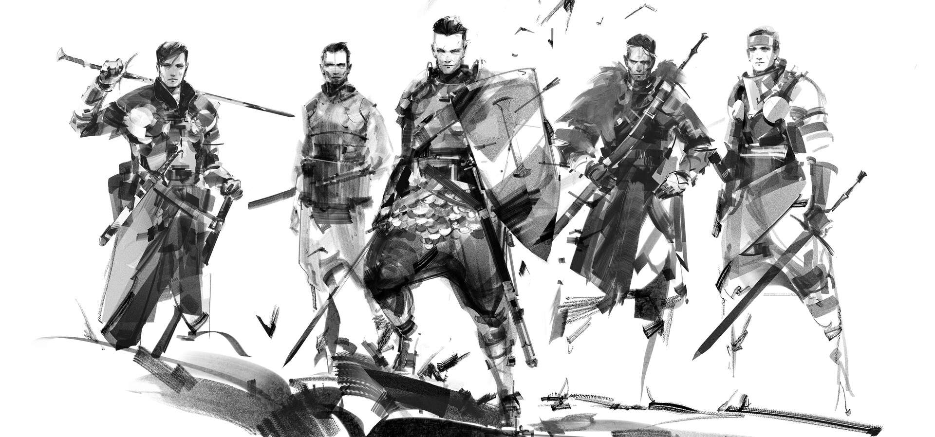 richard anderson. flaptraps art studio - A guild of handsome swordsman