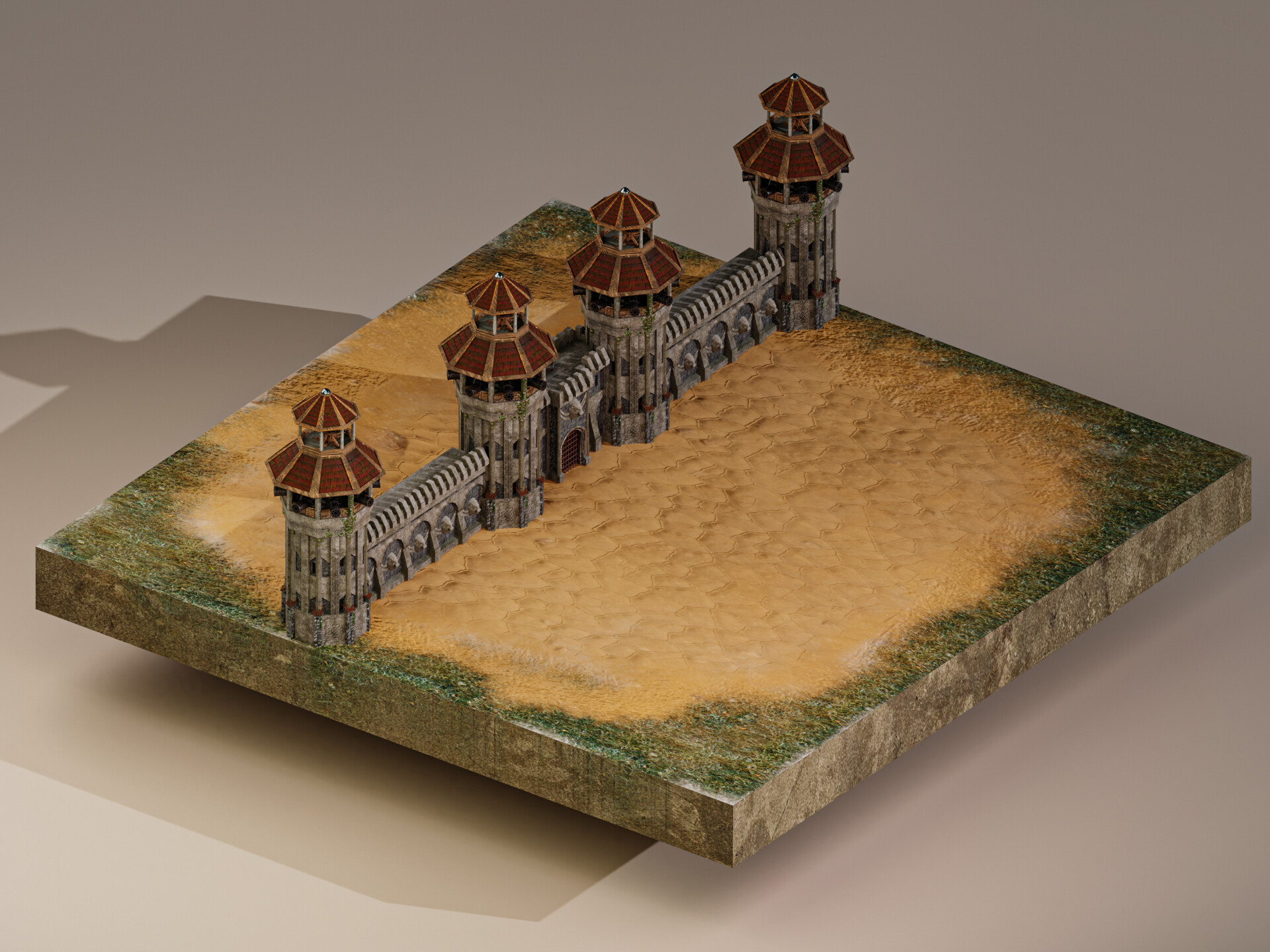ArtStation - Medieval Defensive Wall