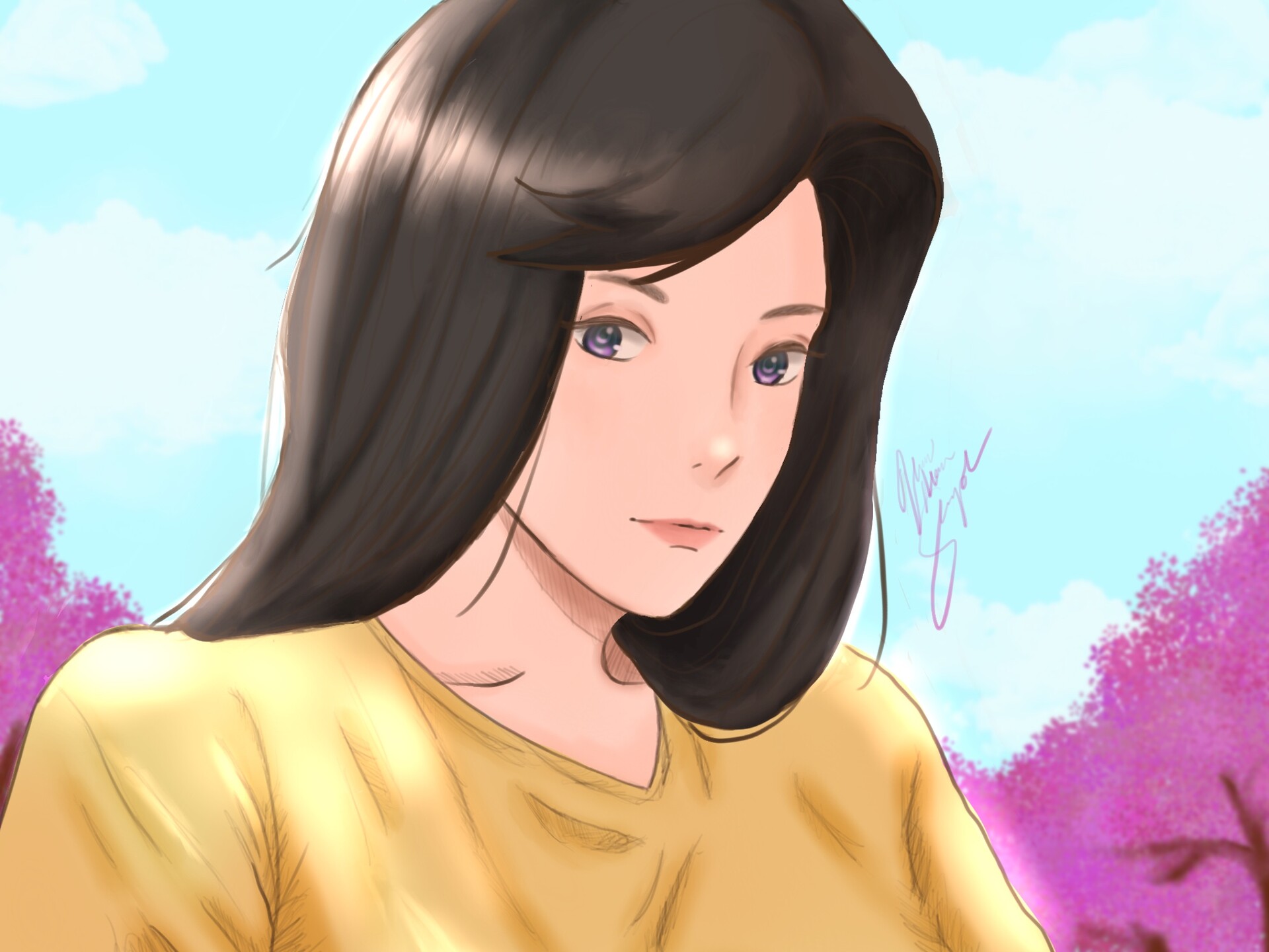 ArtStation - Anime Self Portrait