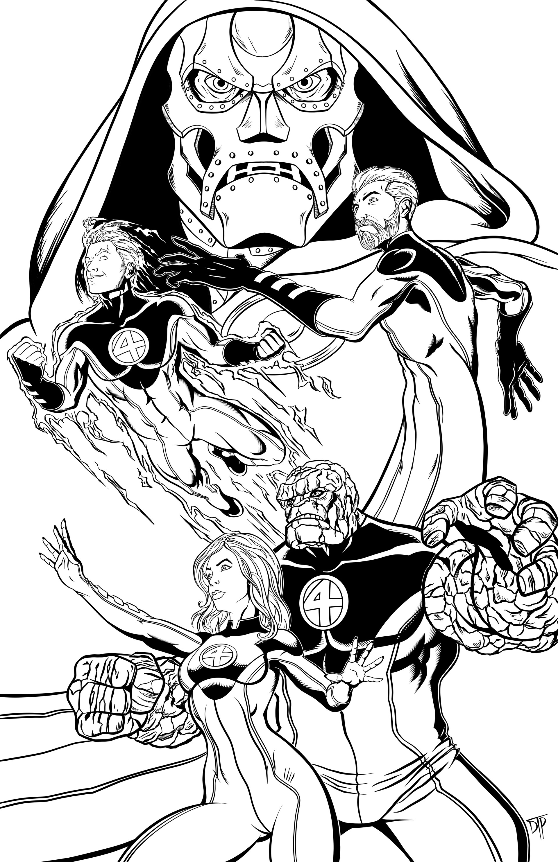 coloring pages fantastic 4